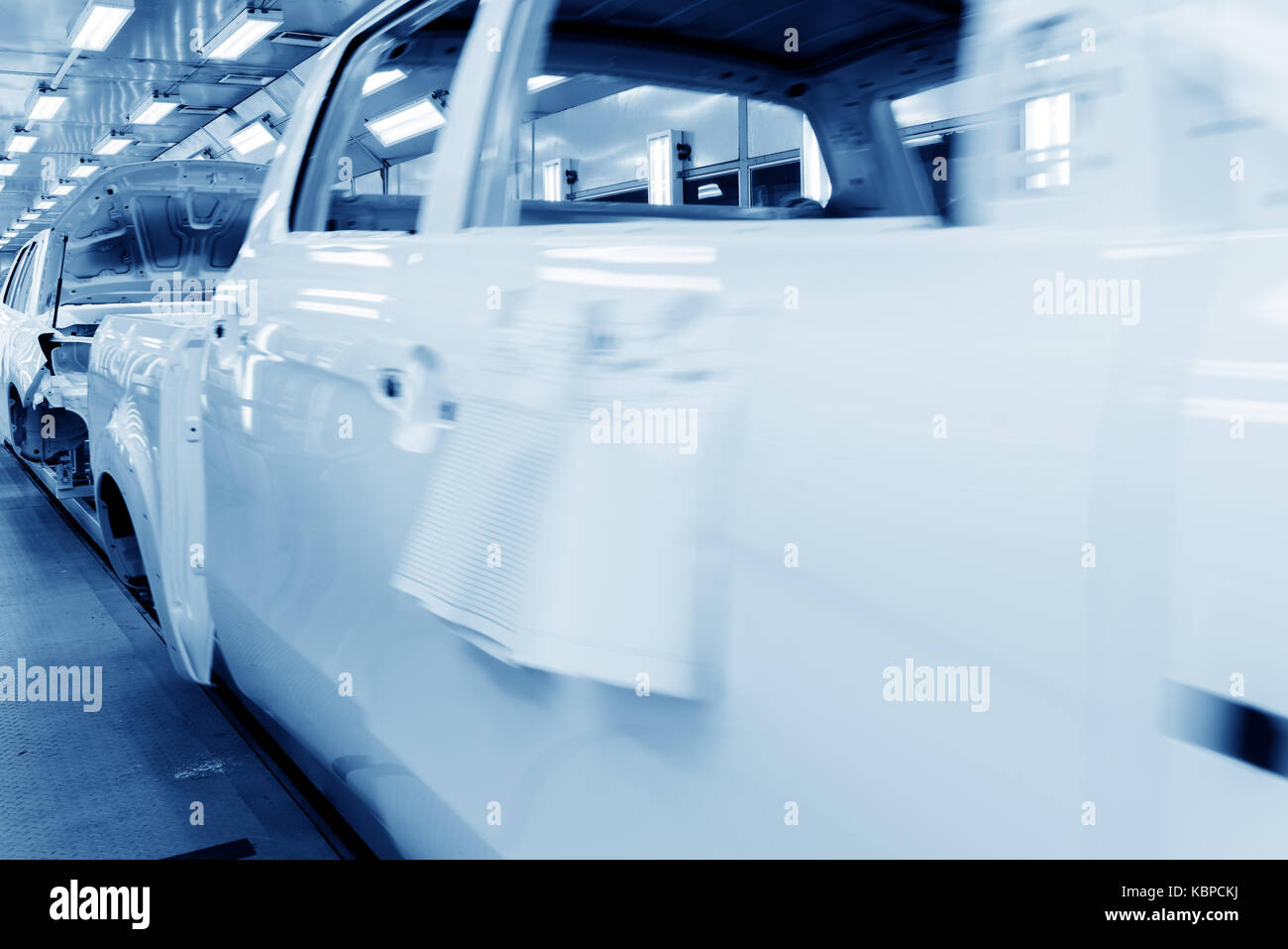 Modern automobile production line, automated production equipment Stock ...