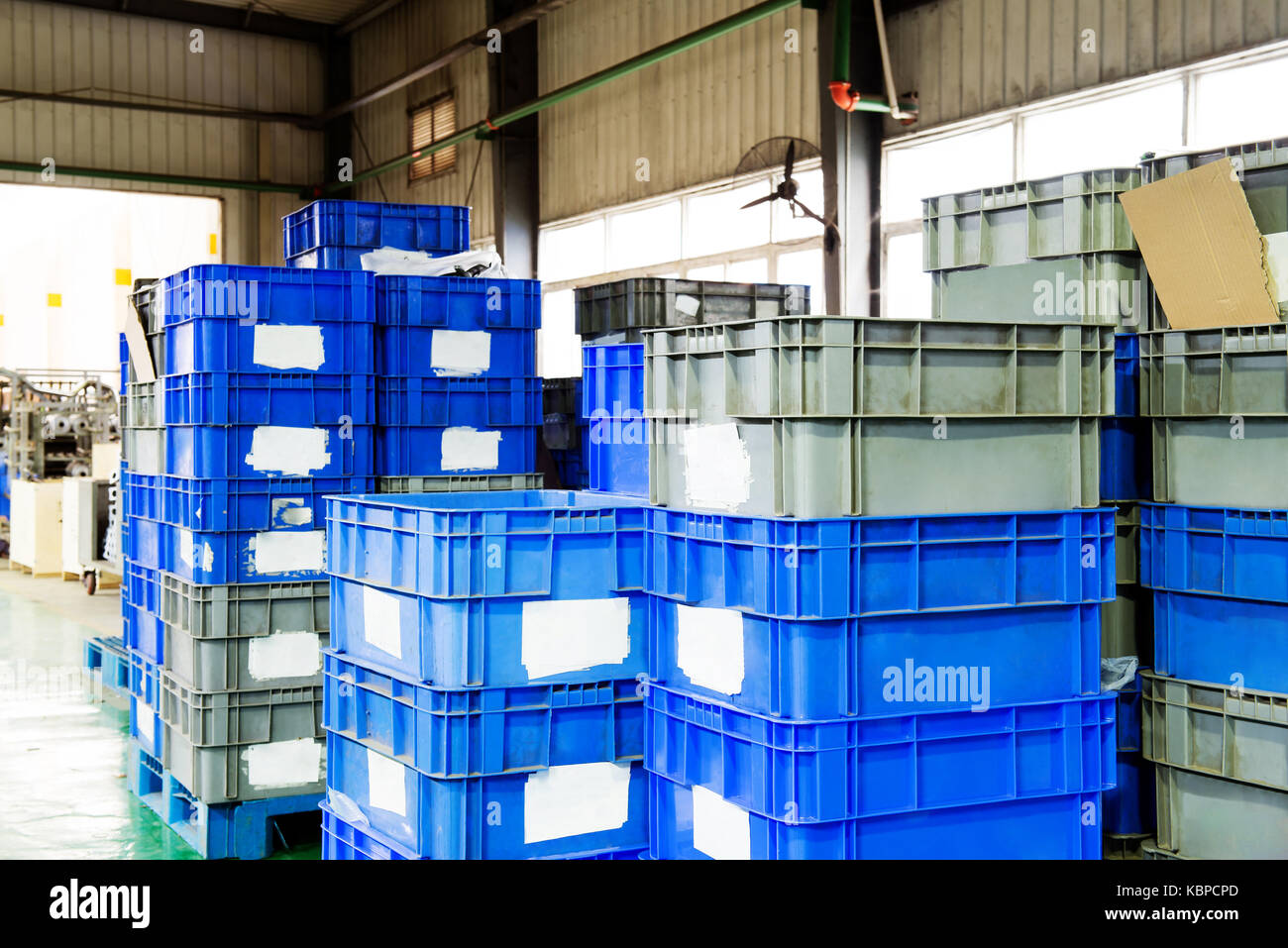 Bright Color Plastic Containers Piles. Horizontal shot Stock Photo - Alamy