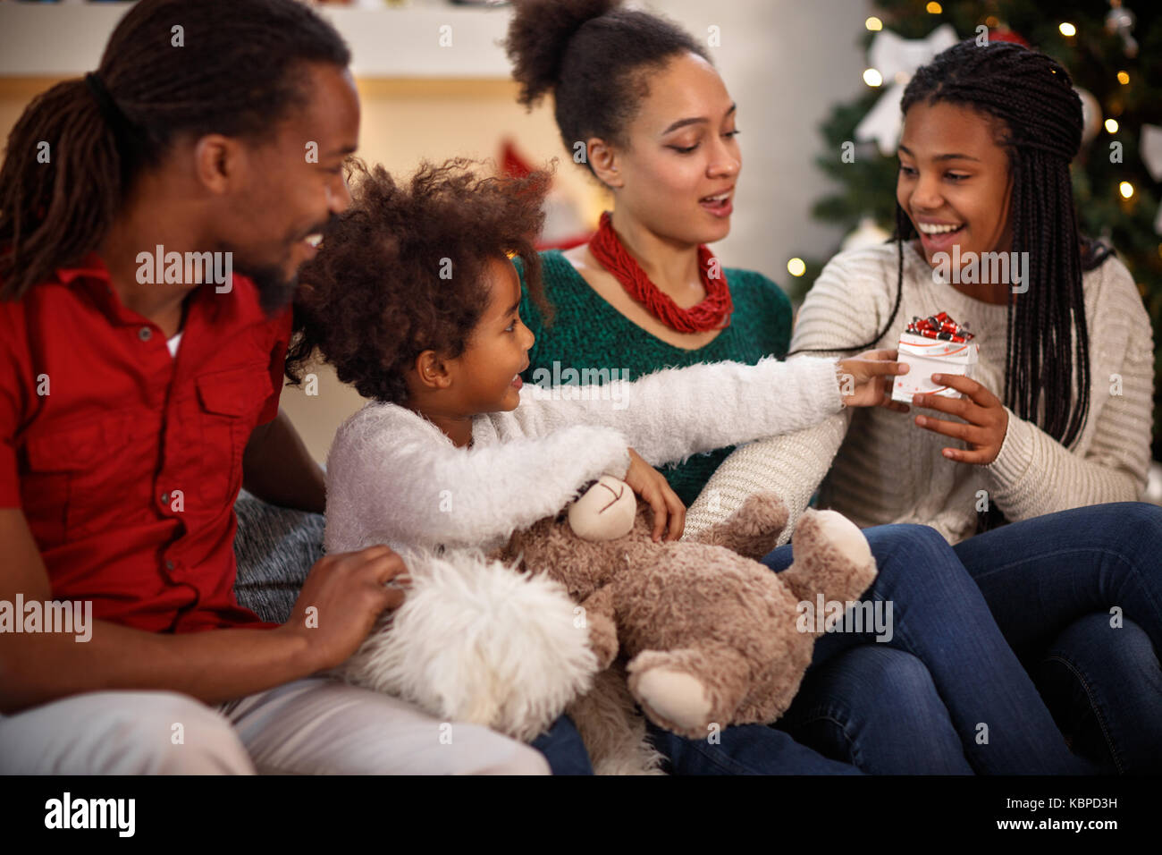 Christmas traditional giving gift Stock Photo - Alamy