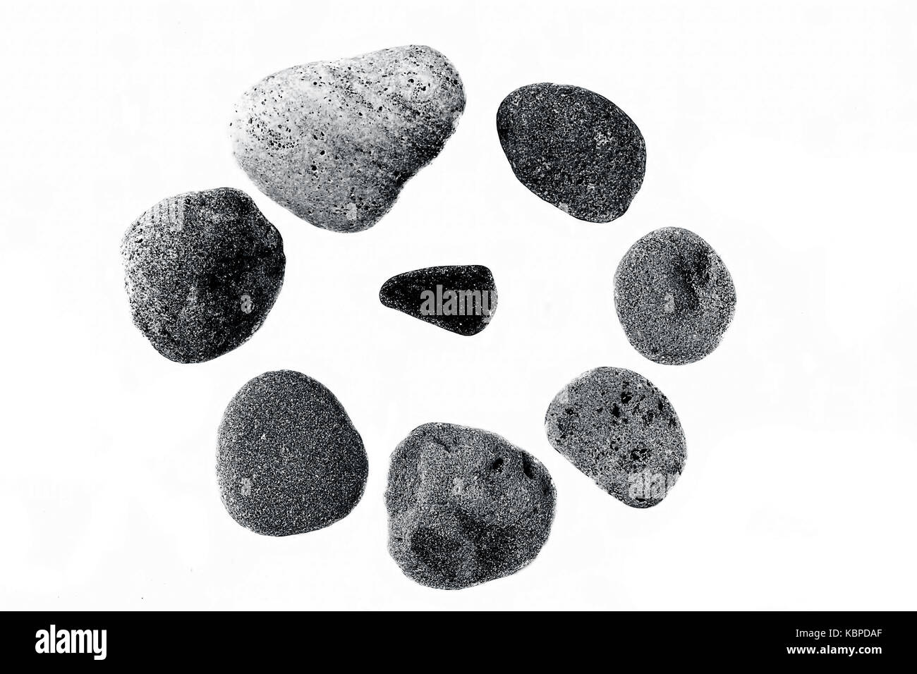 Sea pebbles forming a circle isolated on white Stock Photo - Alamy