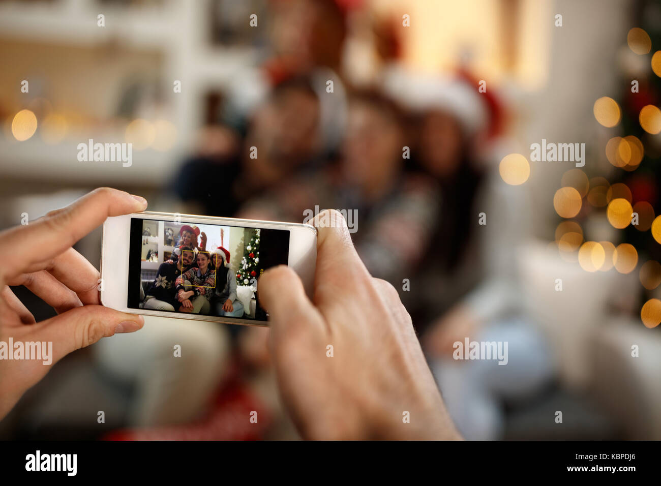Cell phones screen with made photos together for memory Stock Photo - Alamy