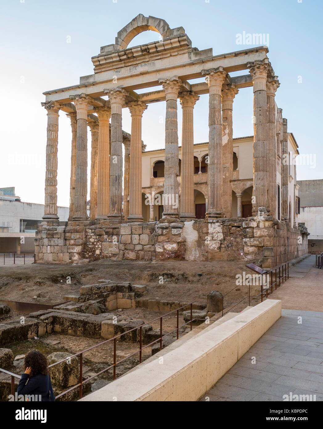 Templo romano de Diana. Mérida. Badajoz. Extremadura. España Stock ...