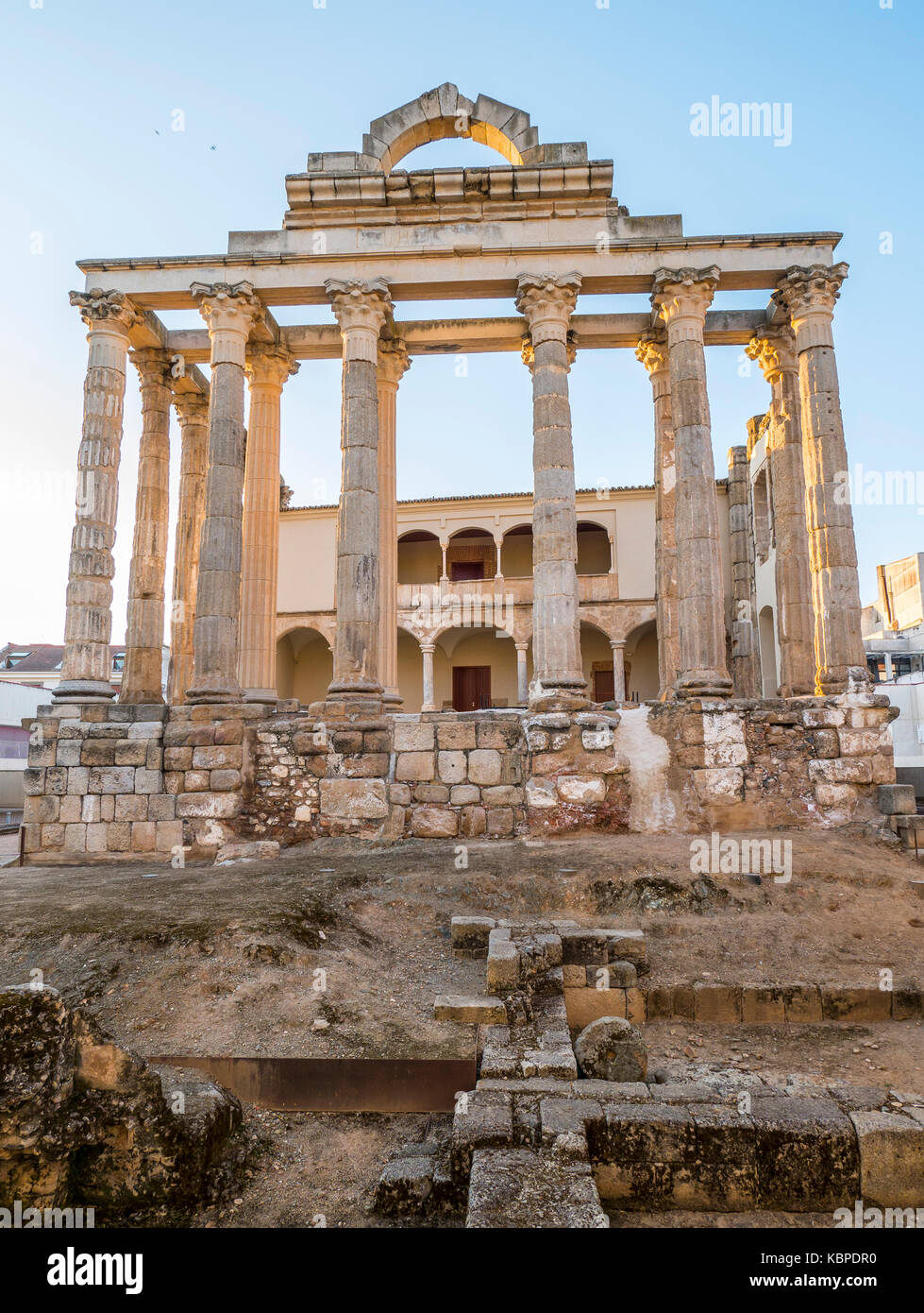 Templo romano de Diana. Mérida. Badajoz. Extremadura. España Stock ...