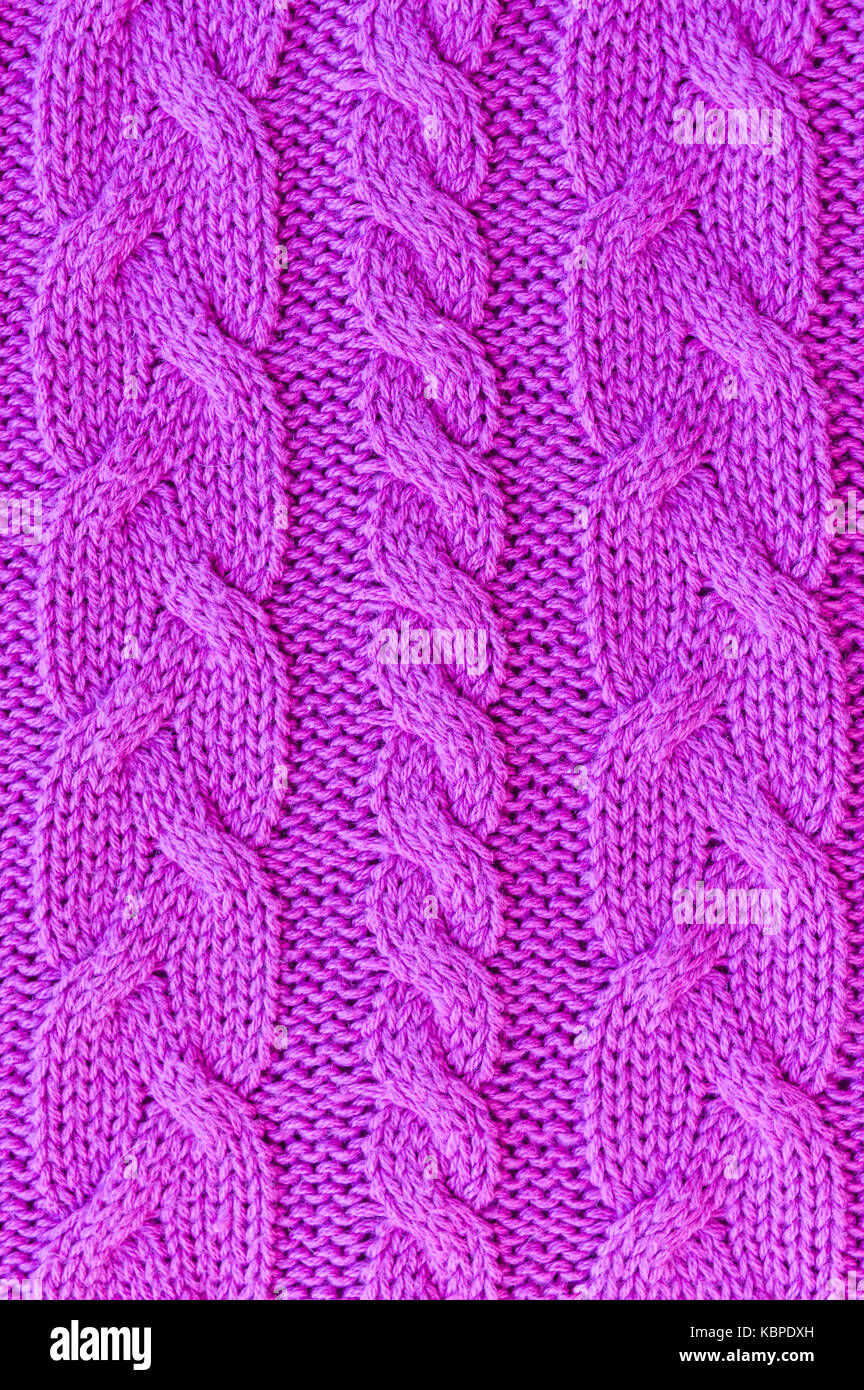 Purple knitted texture background Stock Photo - Alamy