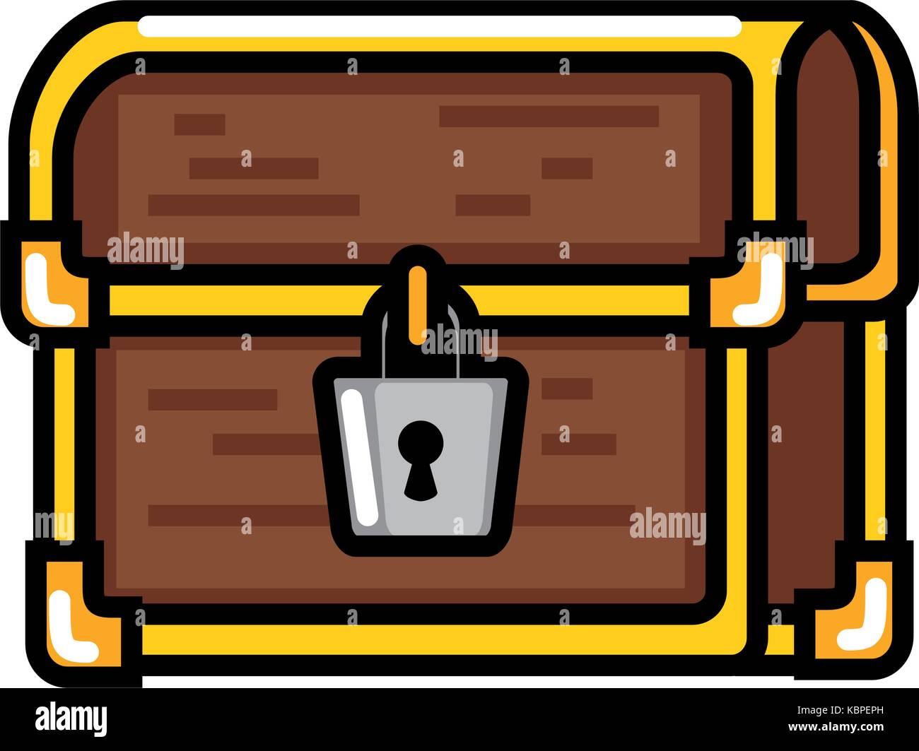 pixelated treasure chest icon vector illustration design Stock Vector ...