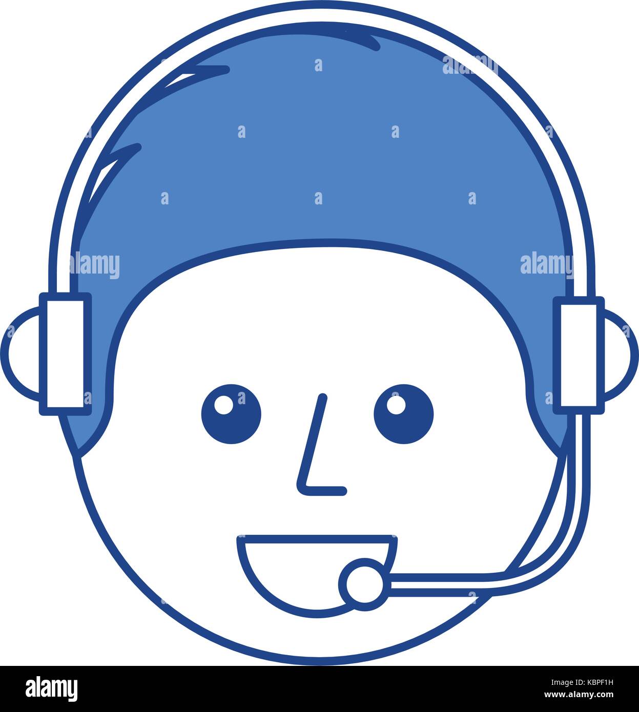 happy young boy avatar wearing headset Stock Vector Image & Art - Alamy