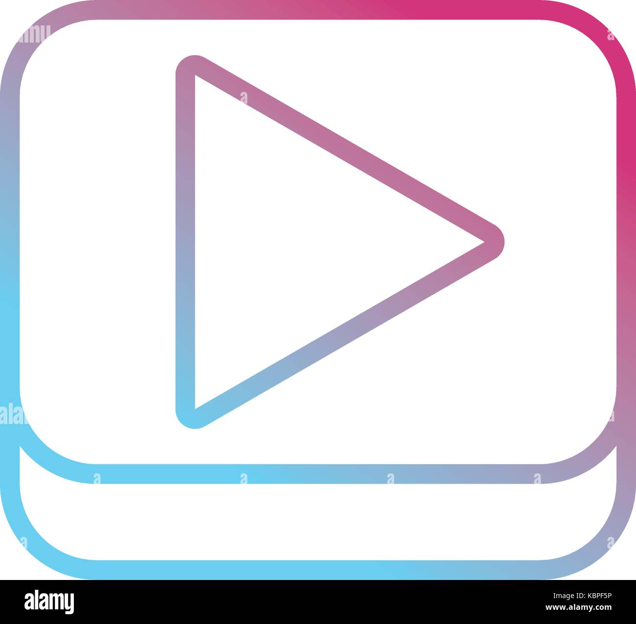 play button icon over white background vector illustration Stock Vector ...