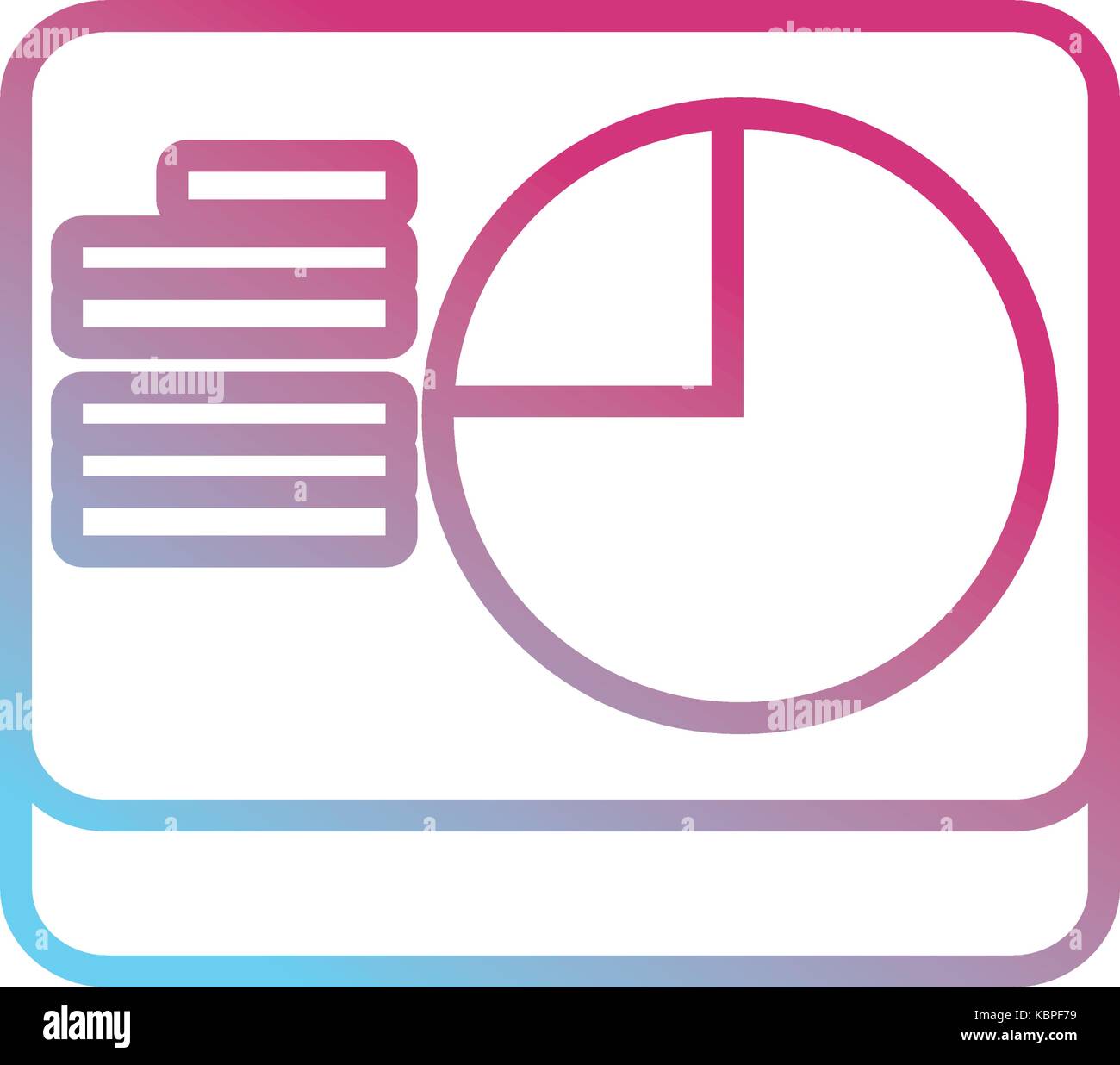 report document with statistic graphic icon over white background ...