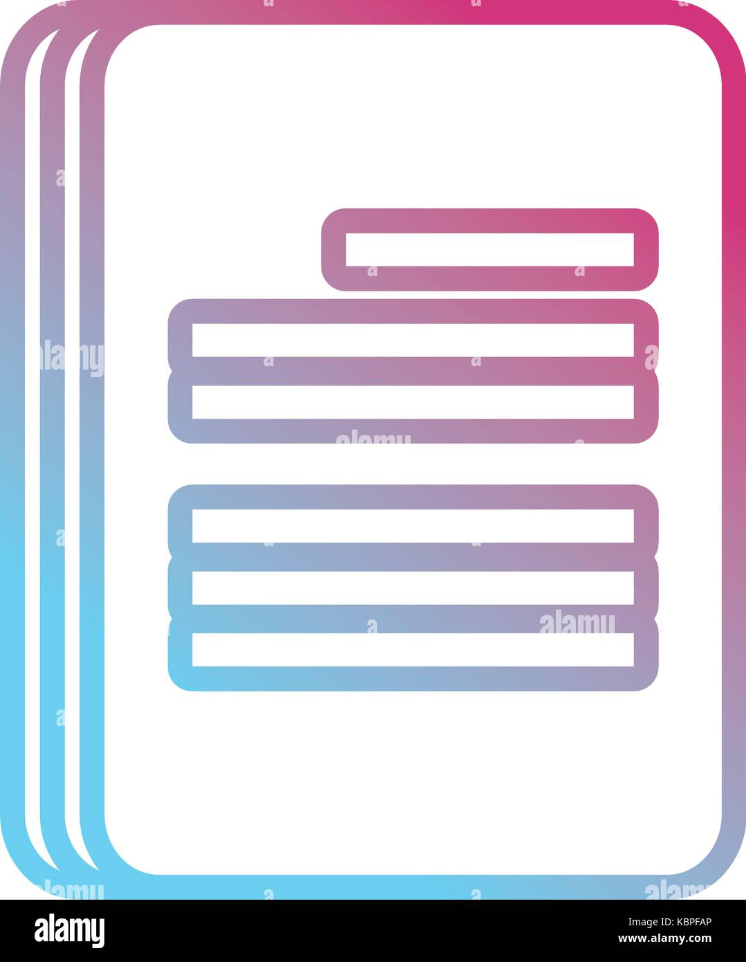 paper page icon over white background vector illustration Stock Vector ...