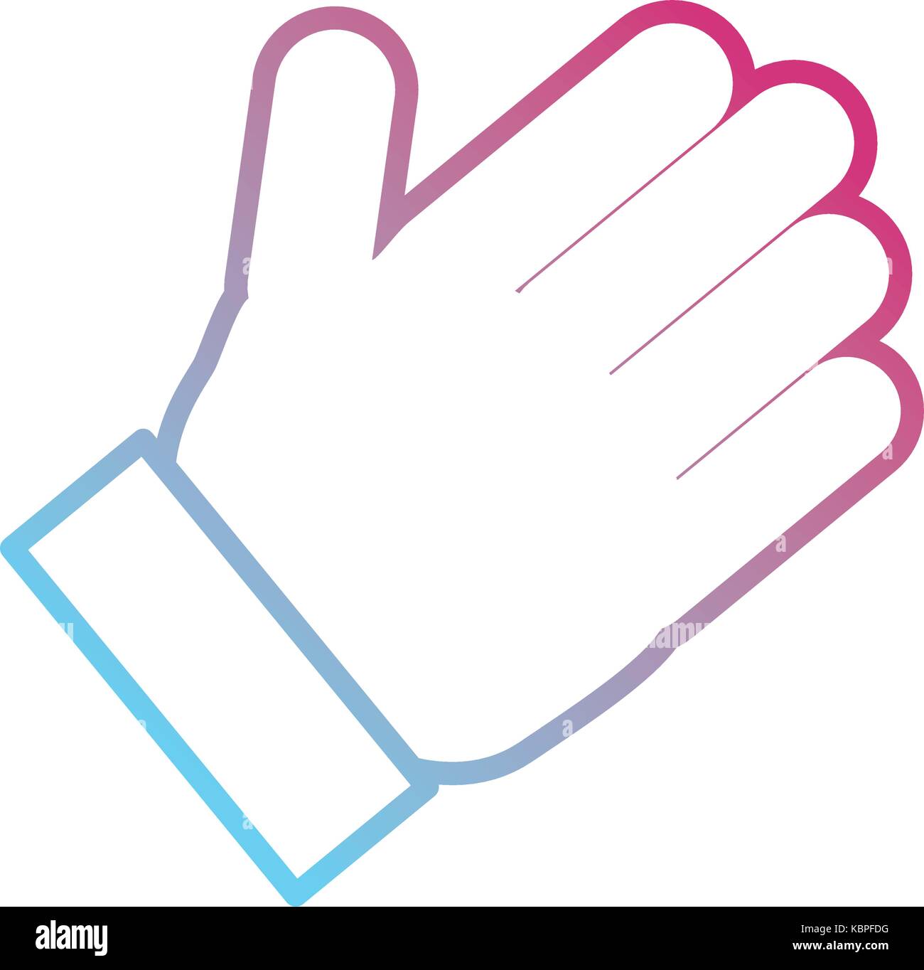 human hand icon over white background vector illustration Stock Vector ...