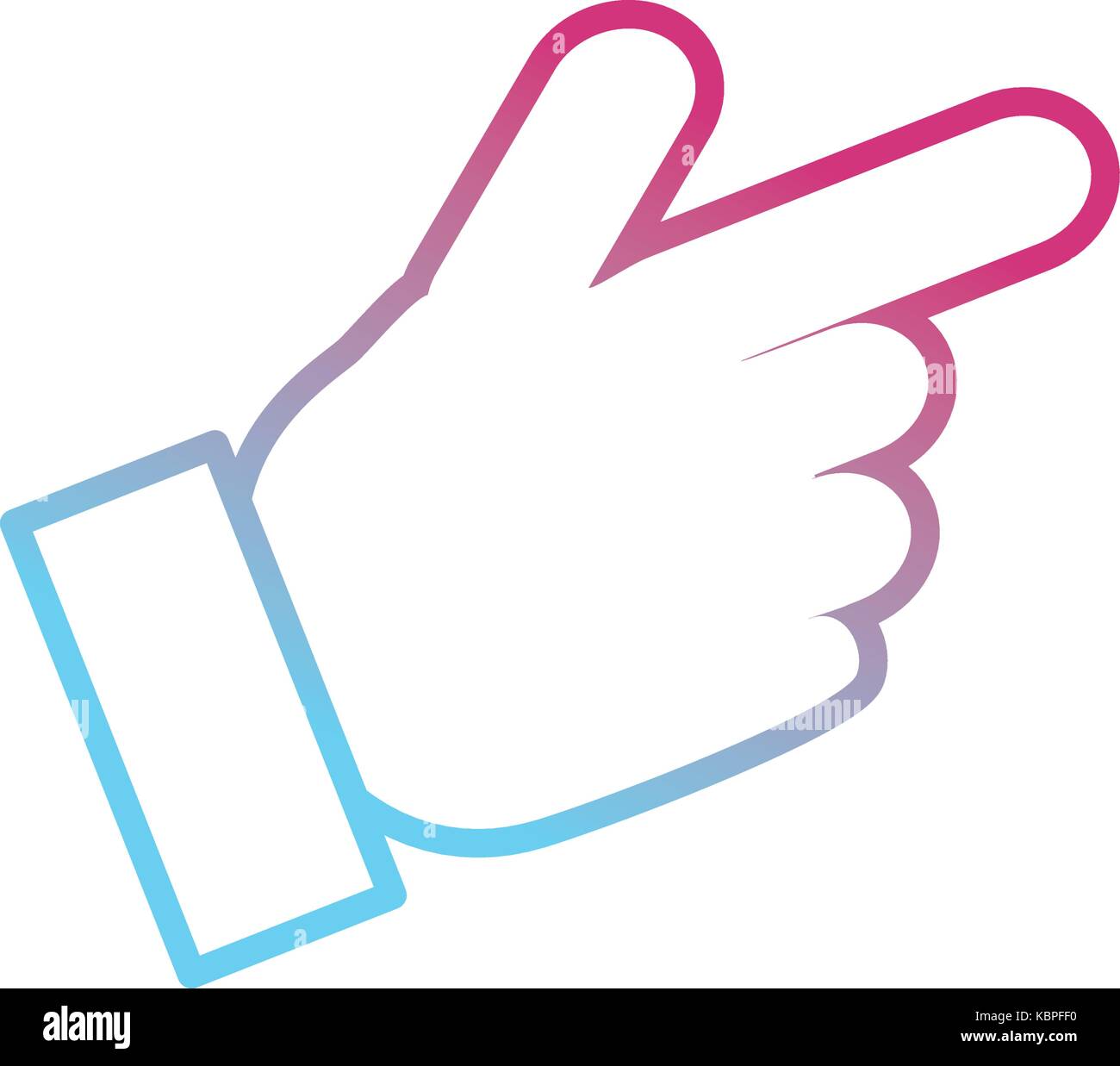 human hand icon over white background vector illustration Stock Vector ...