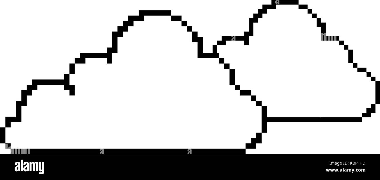 Cloud pixelated videogame hi-res stock photography and images - Alamy