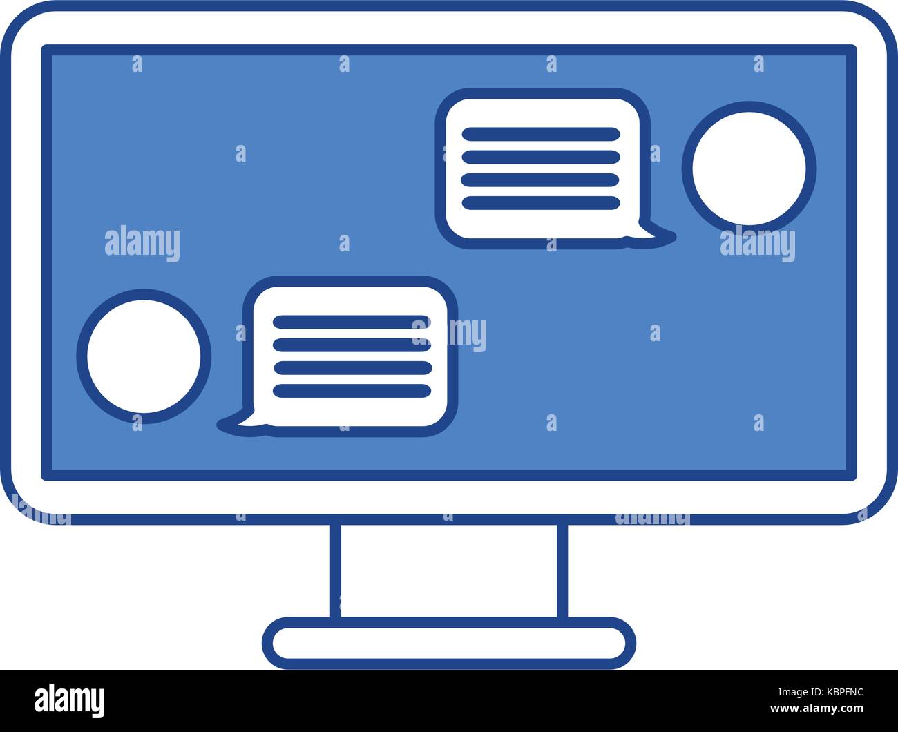 chatting online conversation with texting message Stock Vector Image ...
