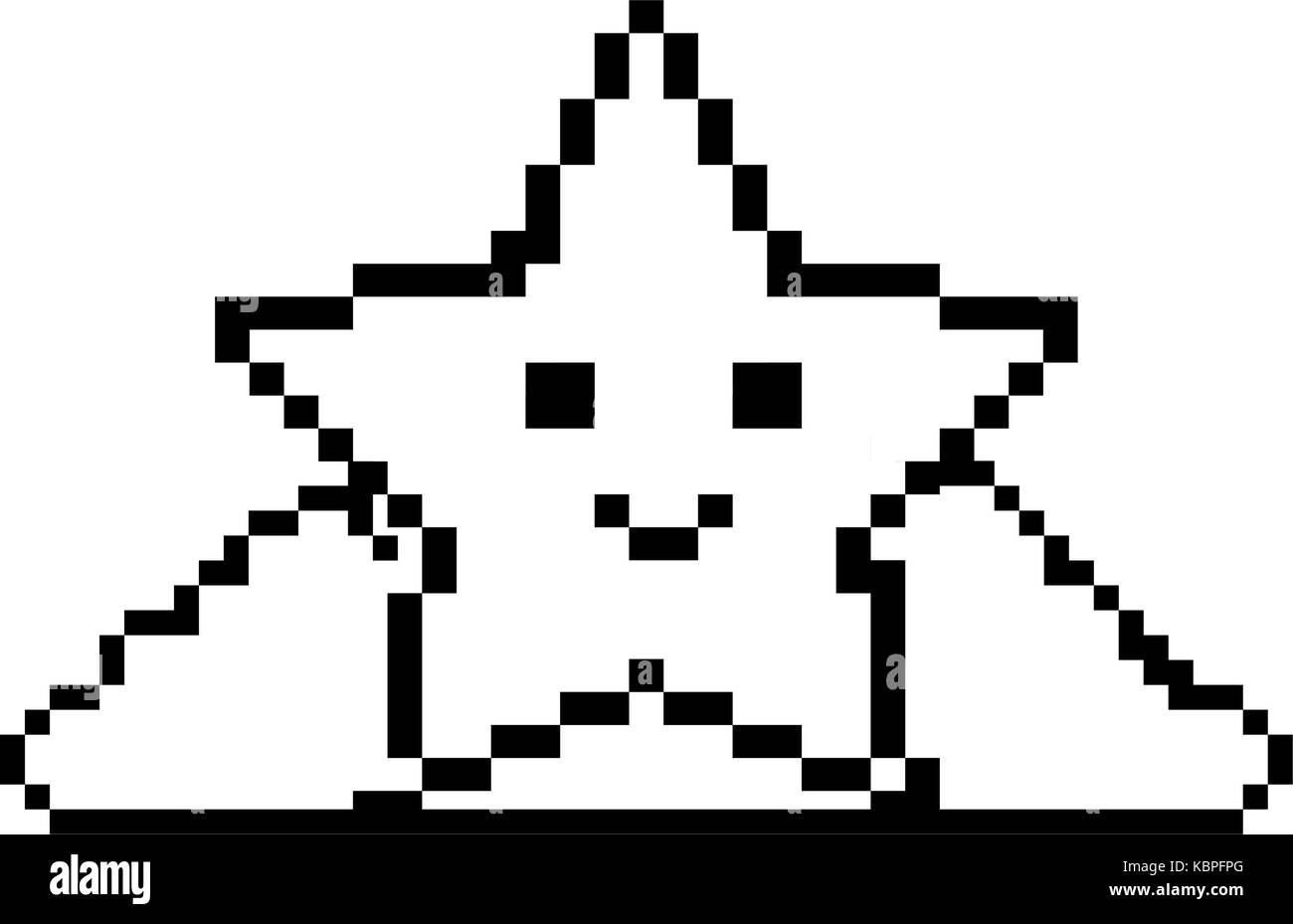 pixelated star with bush vector illustration design Stock Vector Image ...