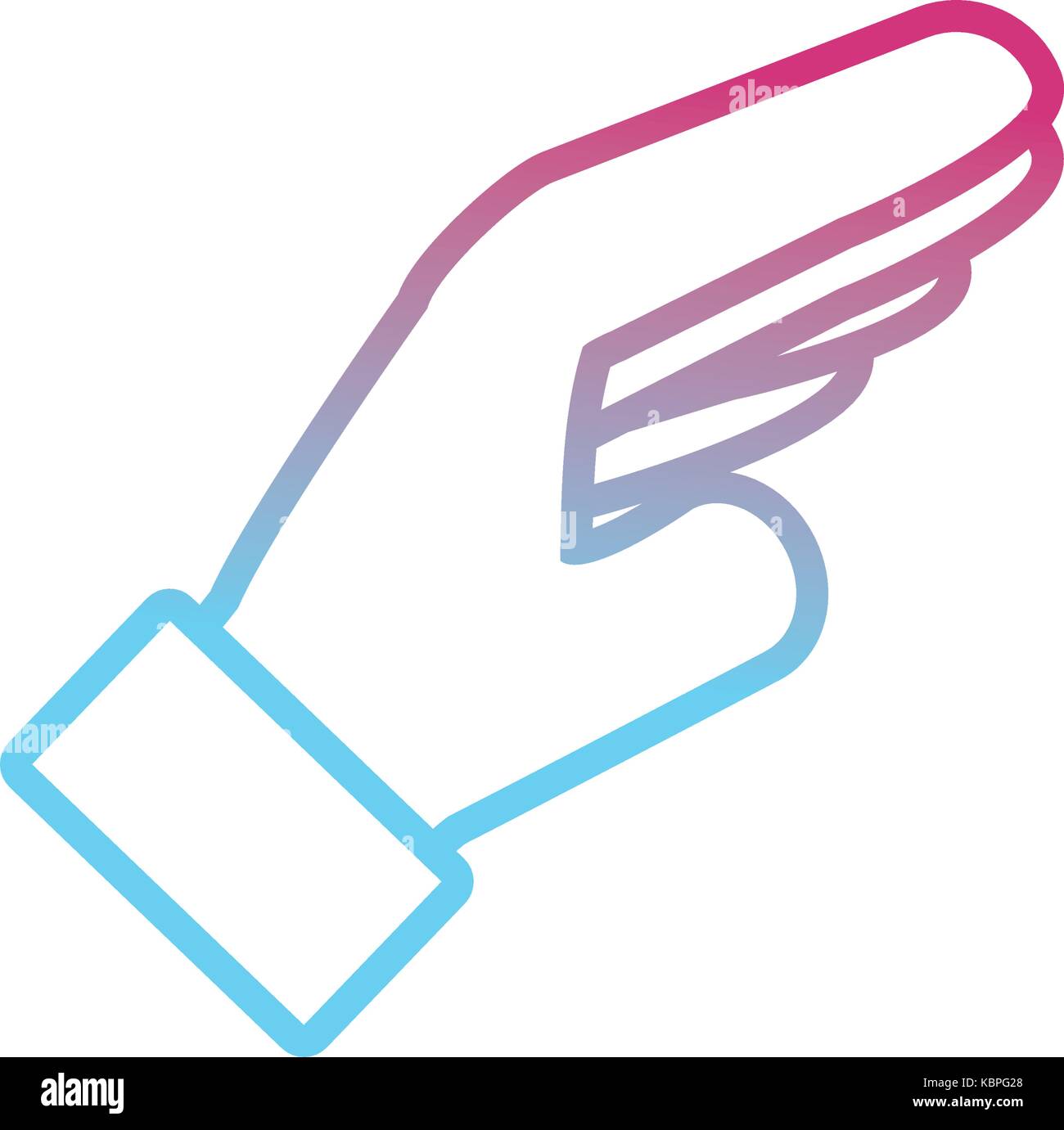 human hand icon over white background vector illustration Stock Vector ...