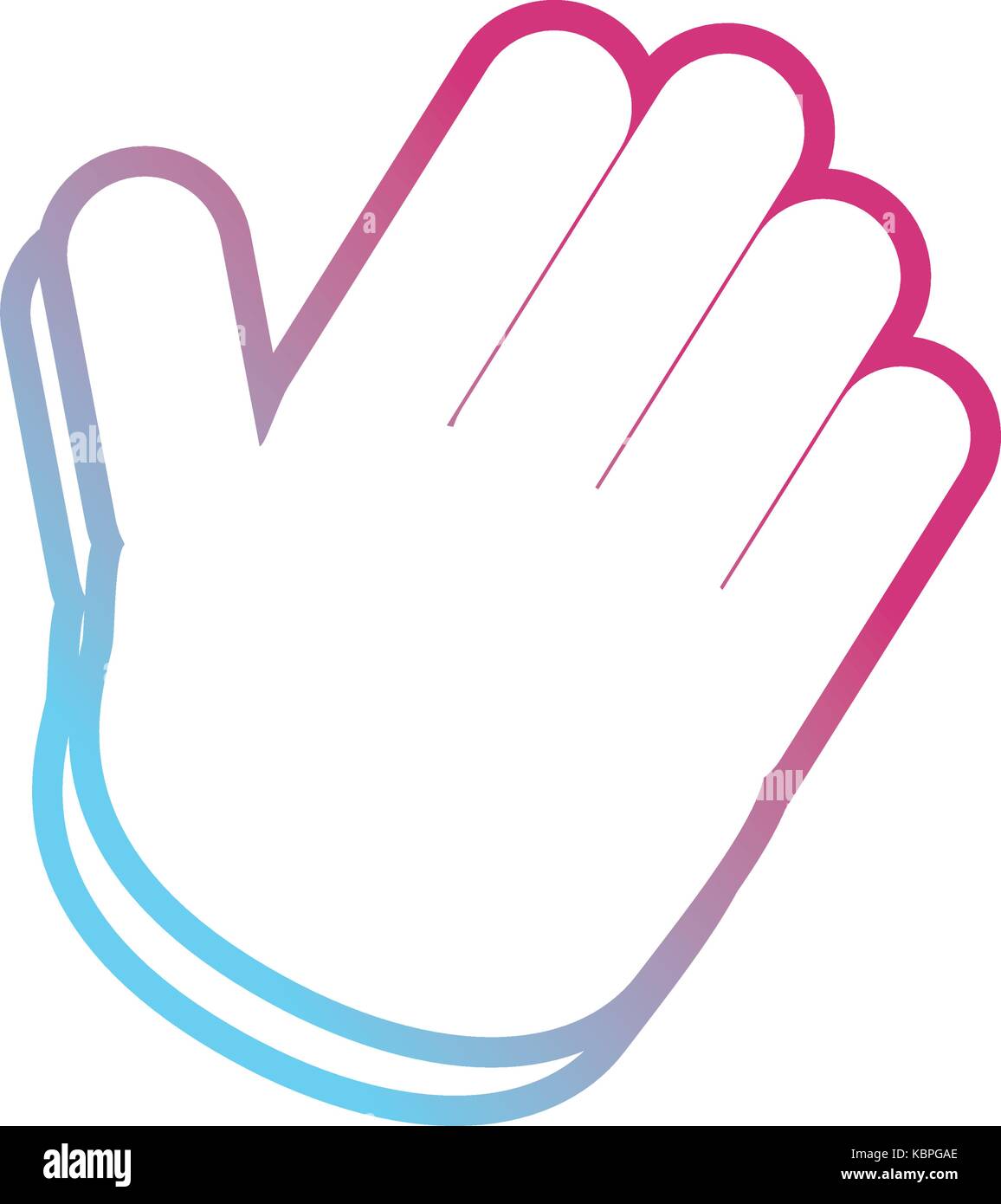 human hand icon over white background vector illustration Stock Vector ...