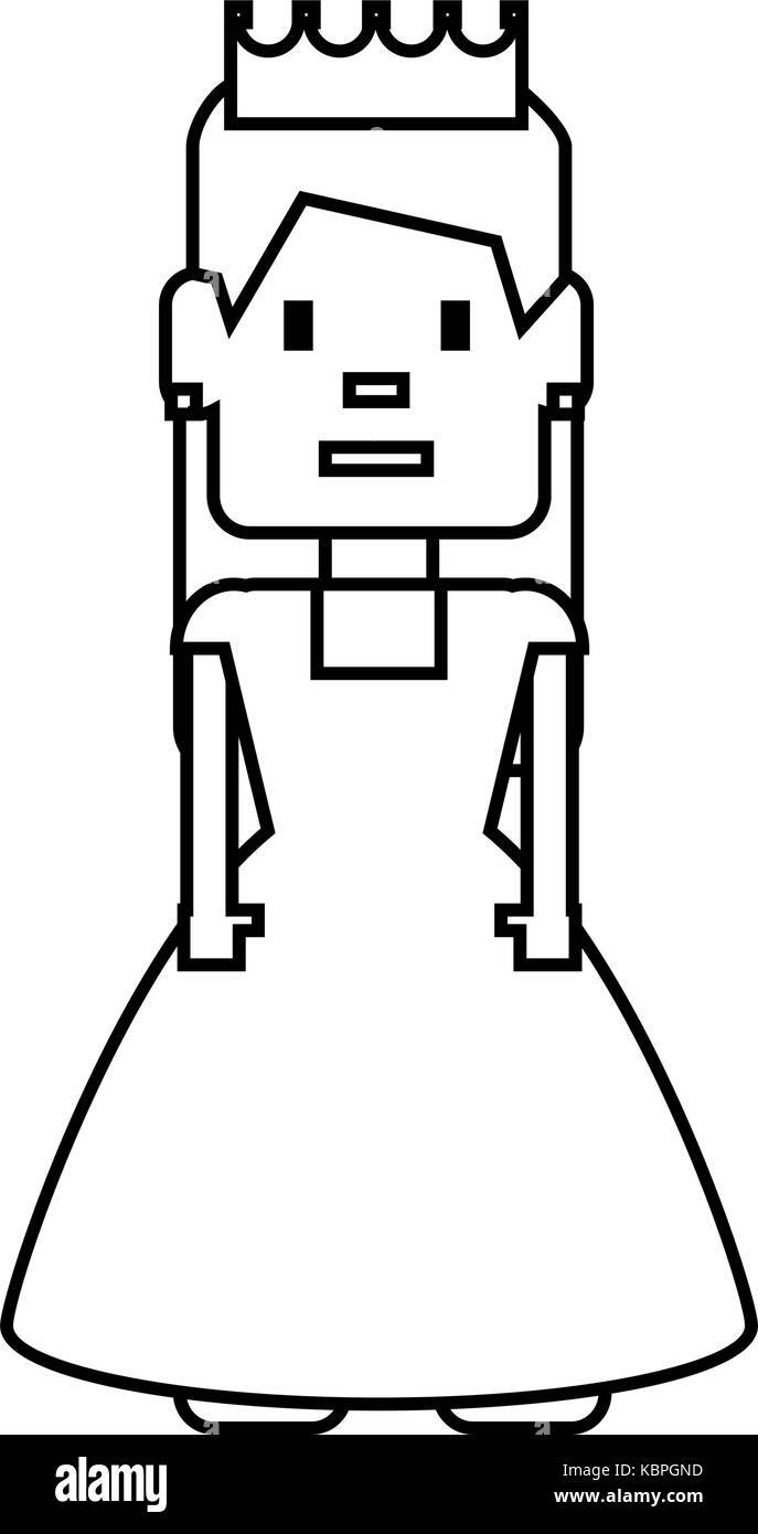 pixelated princess avatar game vector illustration design Stock Vector ...