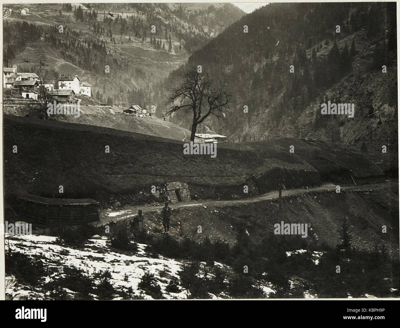Depicts an enemy artillery position near Collaz during a historical ...
