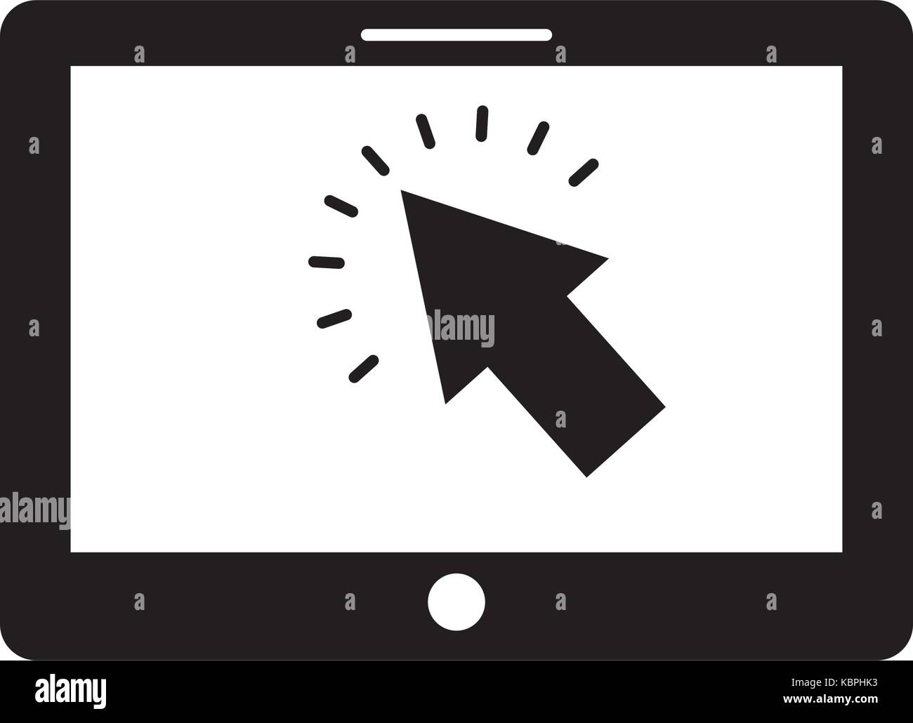 tablet with cursor button digital technology Stock Vector Image & Art ...