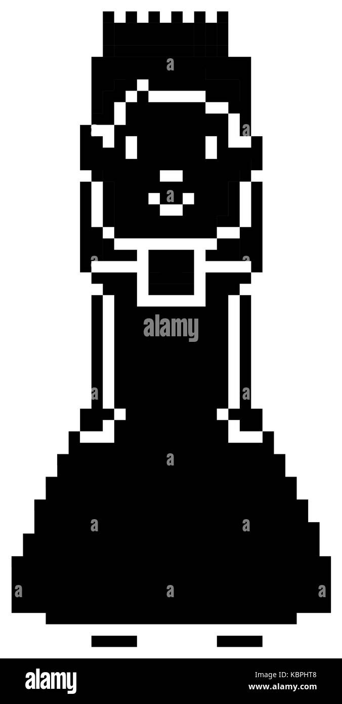 pixelated princess avatar game vector illustration design Stock Vector ...