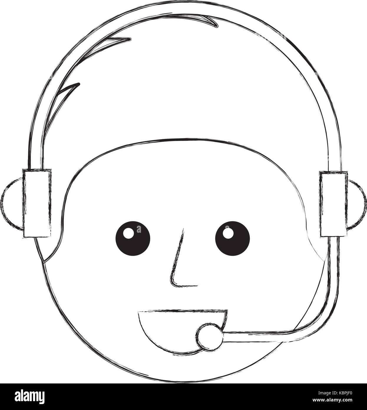 happy young boy avatar wearing headset Stock Vector Image & Art - Alamy