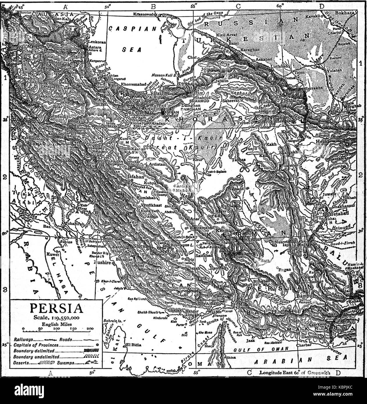 Persia map Black and White Stock Photos & Images - Alamy