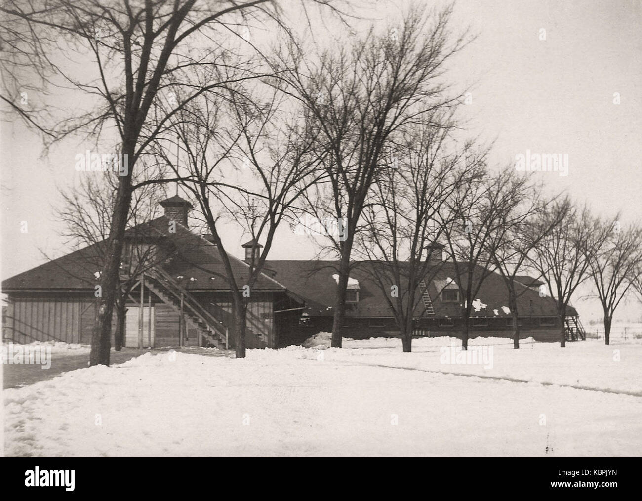 1917 Barracks After Blizzard Camp Crane Allentown PA Stock Photo - Alamy