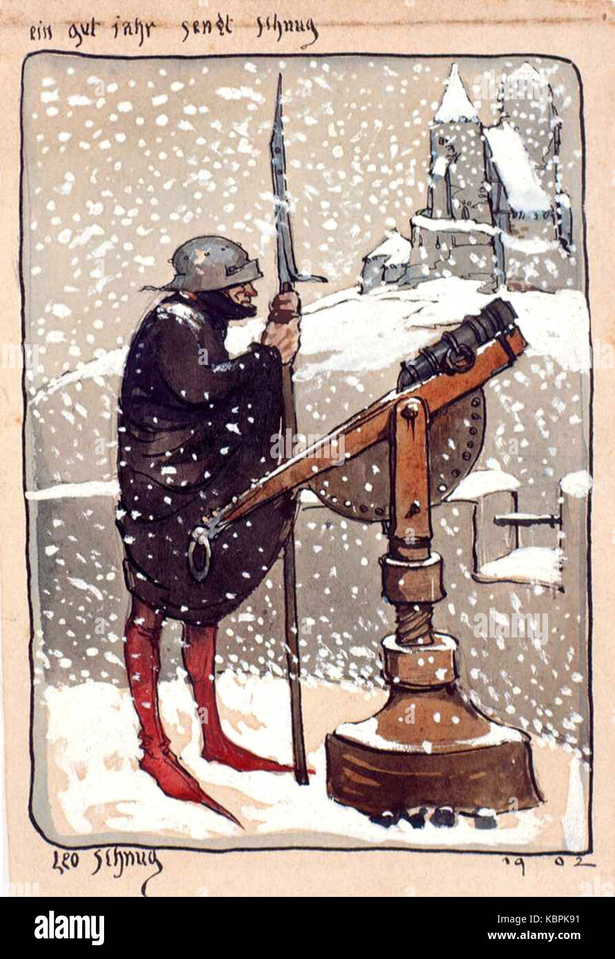 Schnug, Carte de voeux 1902 Stock Photo - Alamy