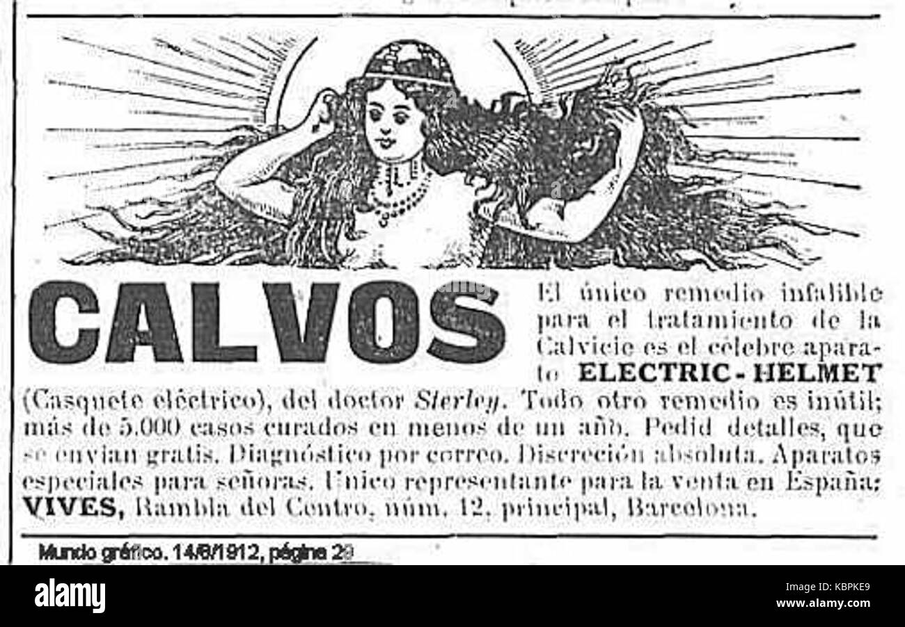 1912 Calvos Electric Elmet dott Sterley Stock Photo - Alamy