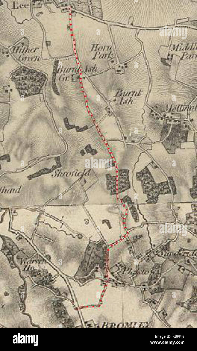 Burnt Ash marked Stock Photo - Alamy