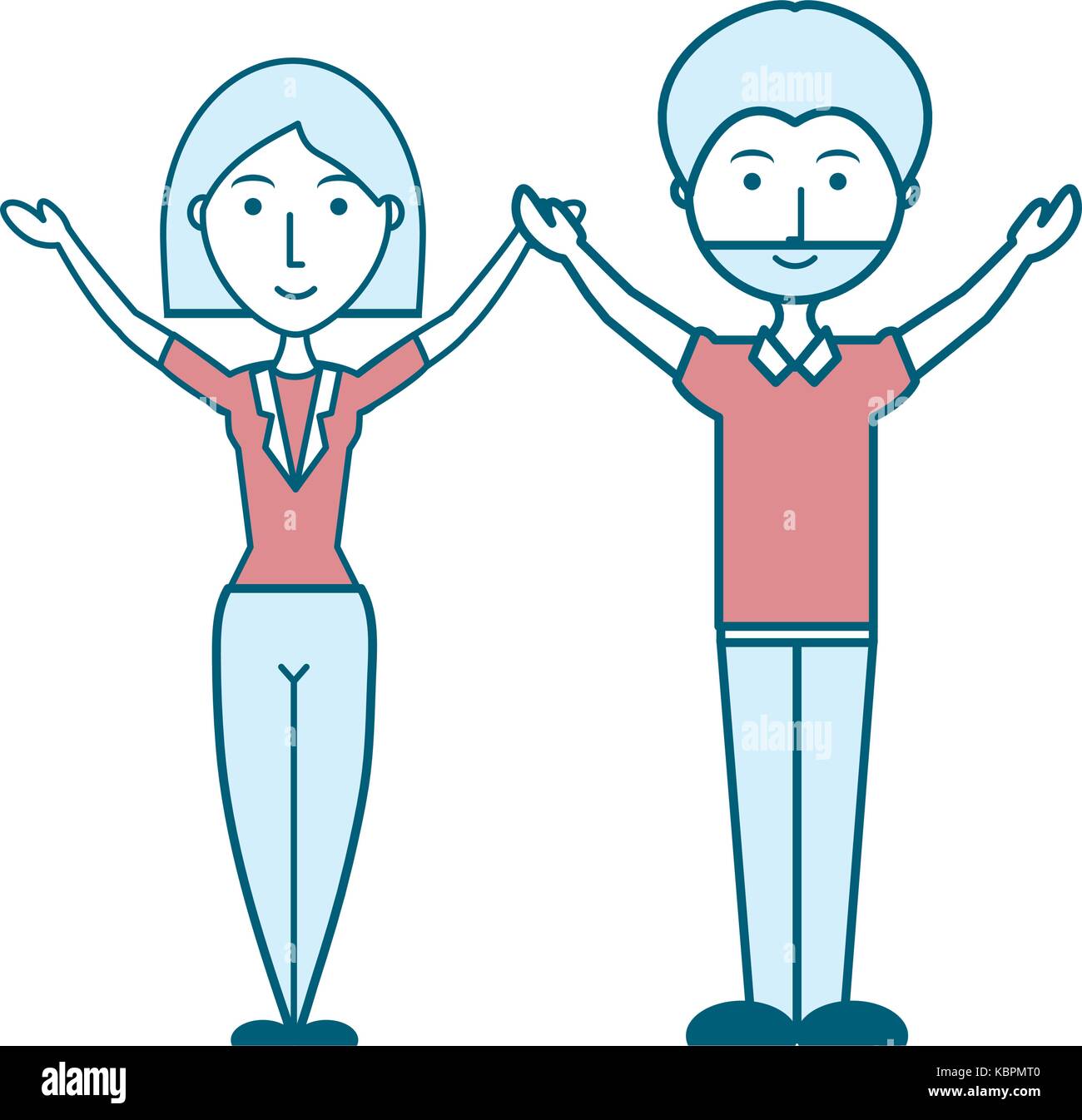 cartoon couple icon over white background vector illustration Stock ...