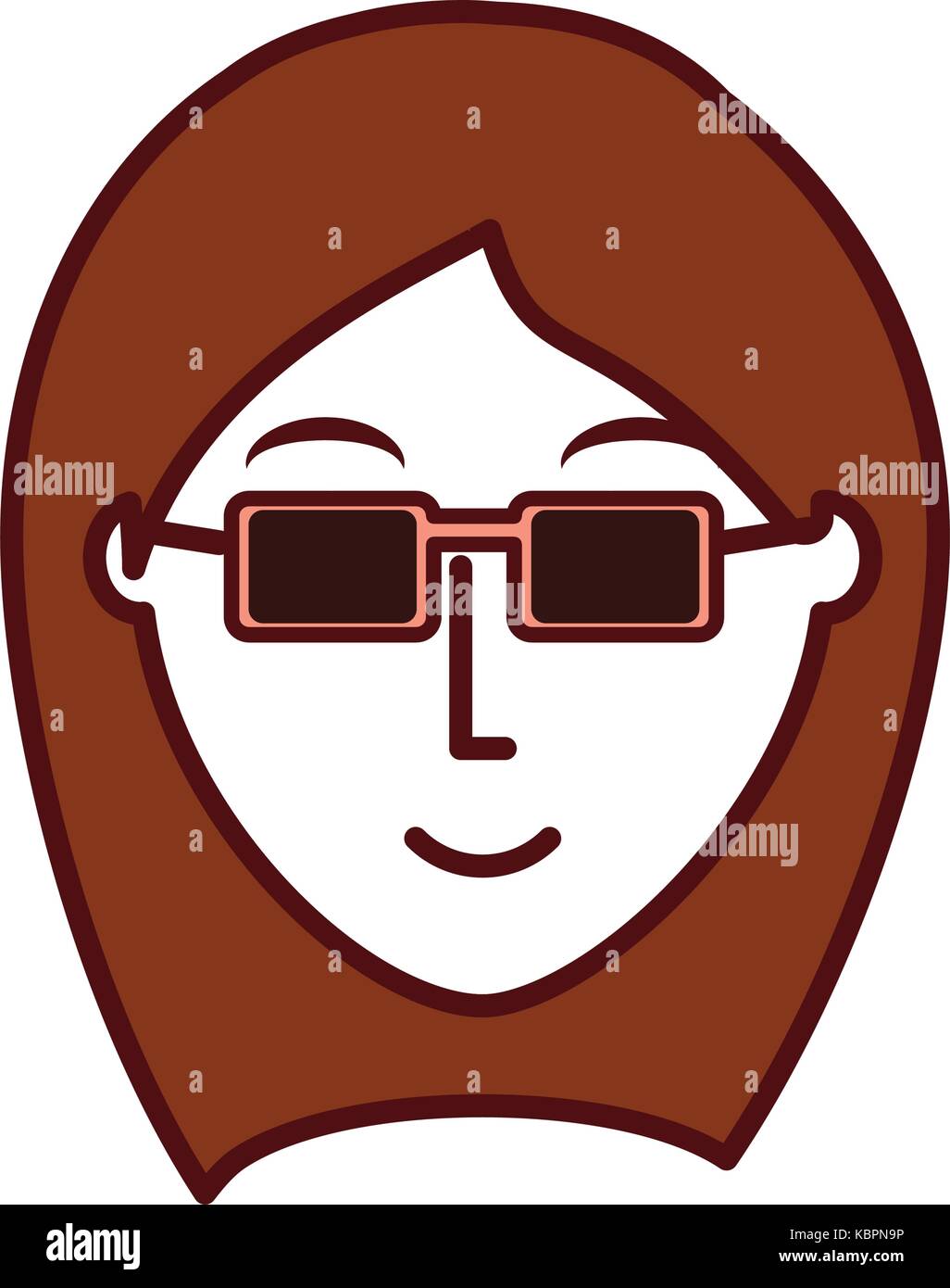 woman with glasses icon over white background vector illustration Stock ...