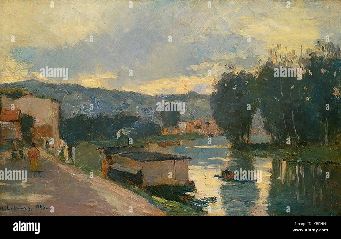 Albert Charles Lebourg, Vue de la Seine au Bas Meudon, 1893 Stock Photo ...