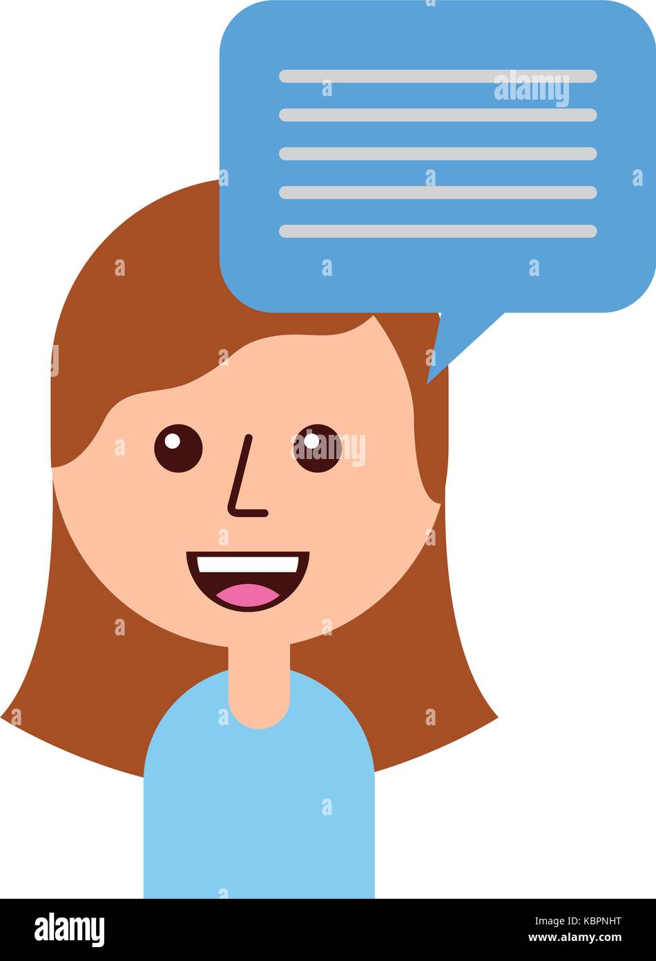 Cartoon girl idea speech Stock Vector Images - Alamy
