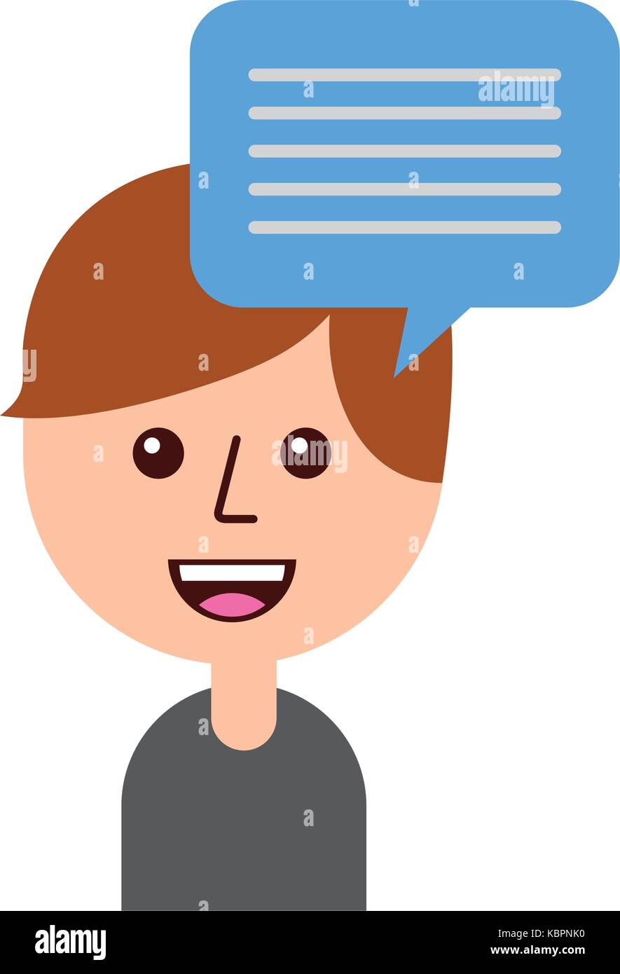 young boy speech bubble conversation talk Stock Vector Image & Art - Alamy