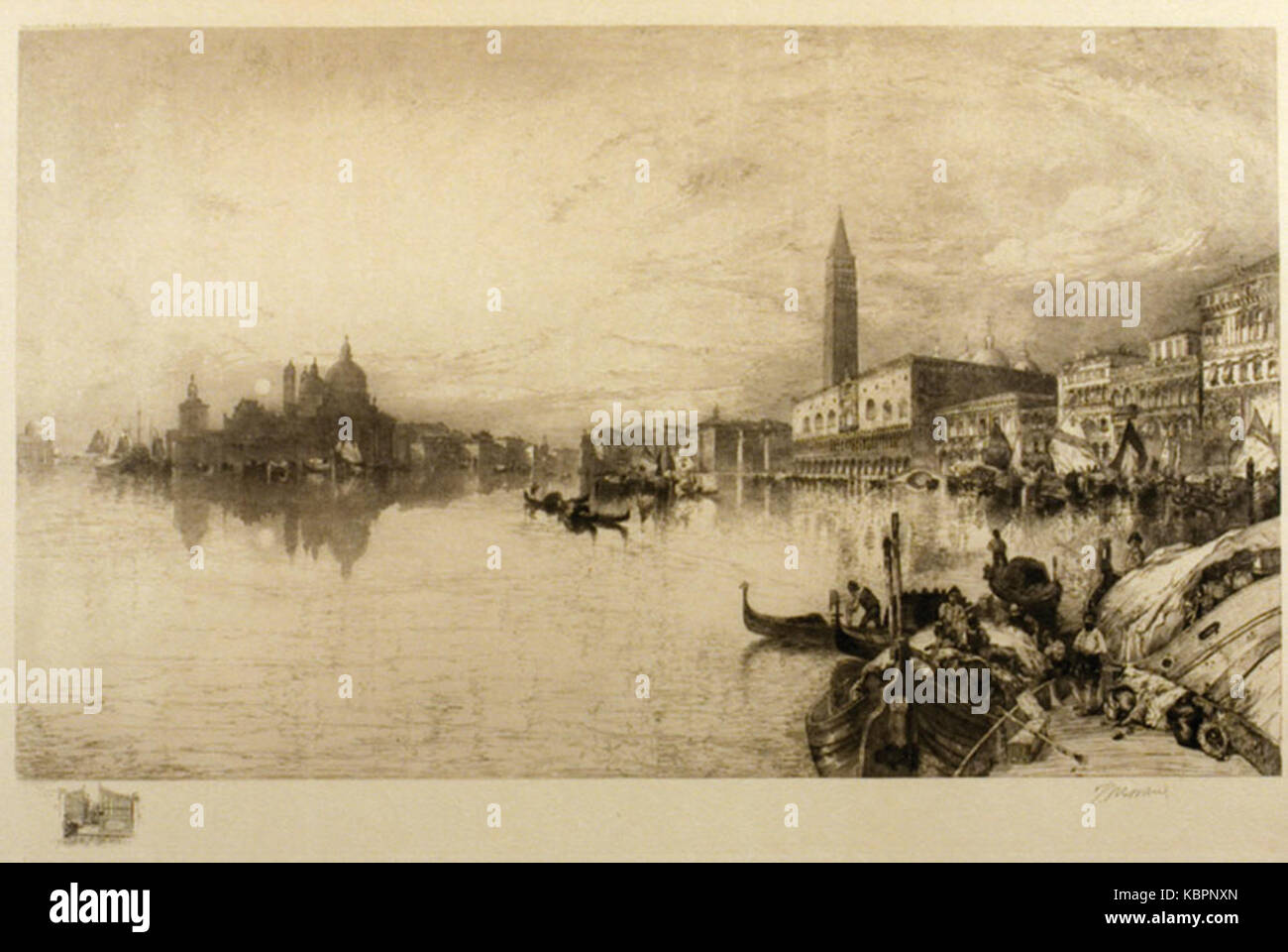 The Gates of Venice by Thomas Moran, 1888, etching Stock Photo - Alamy