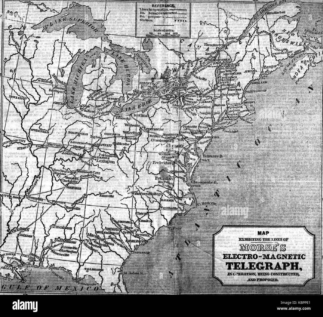 Telegraph map hi-res stock photography and images - Alamy