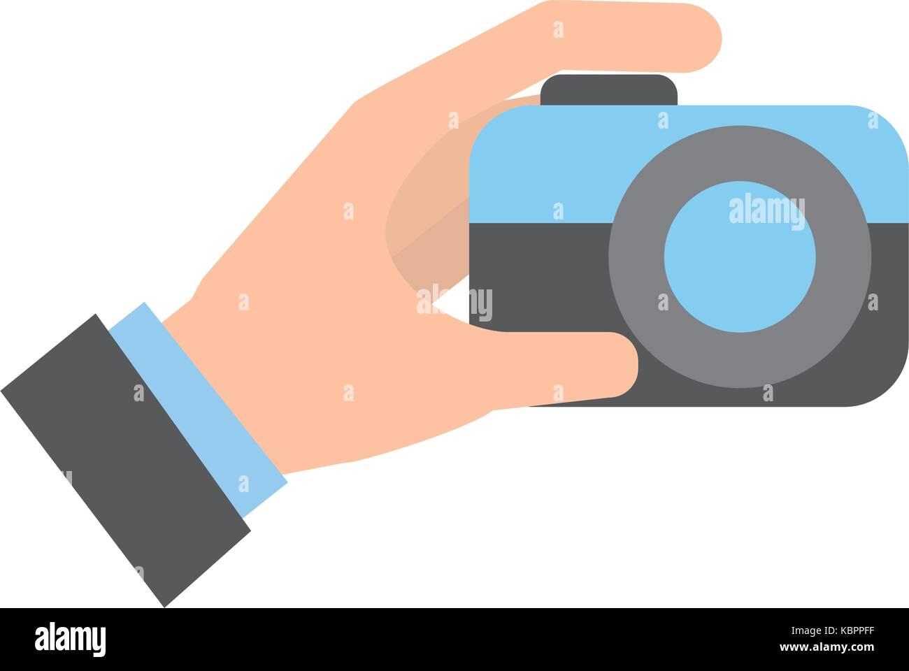 hand holding photo camera push button Stock Vector Image & Art - Alamy