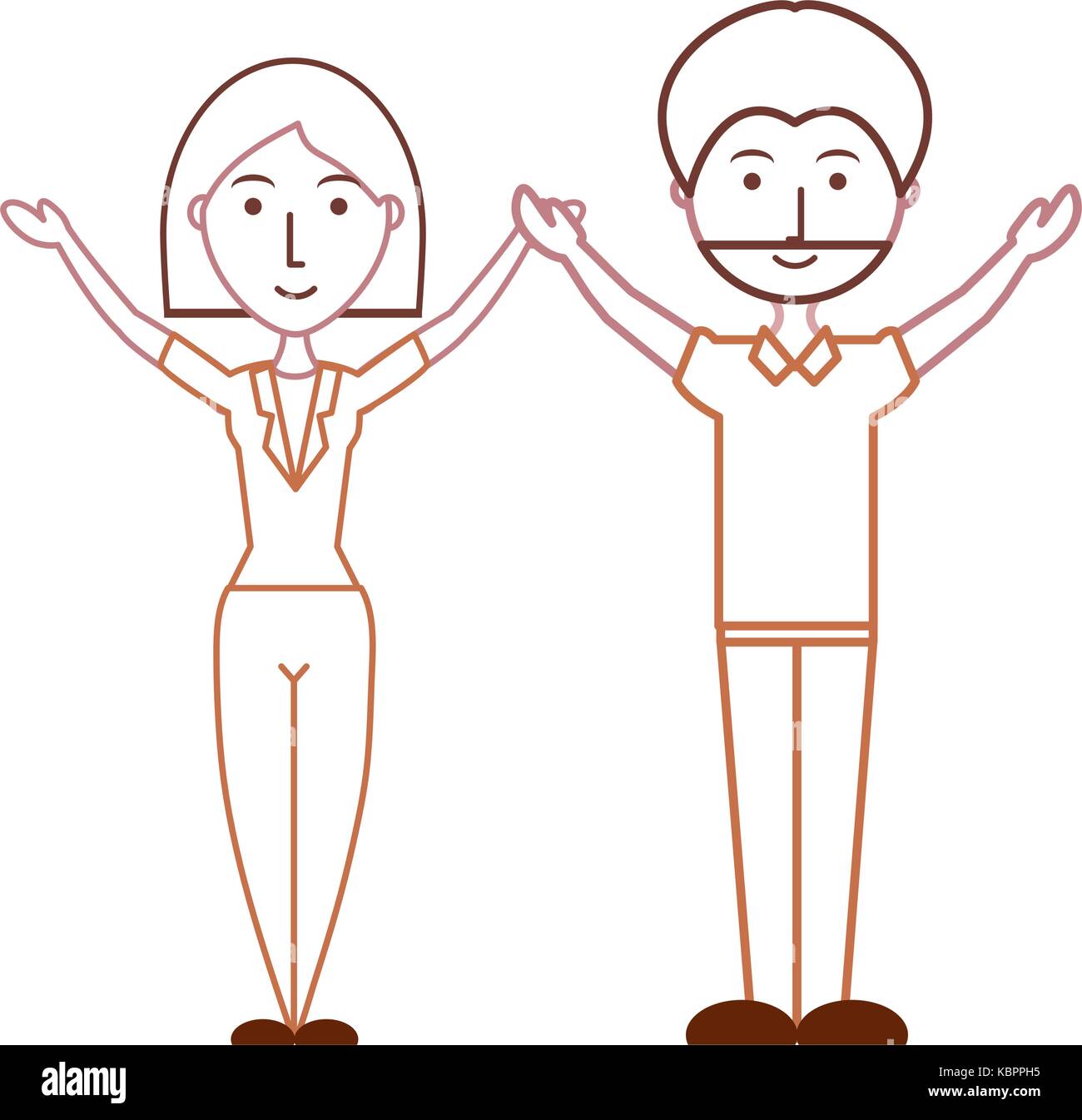 cartoon couple icon over white background vector illustration Stock ...