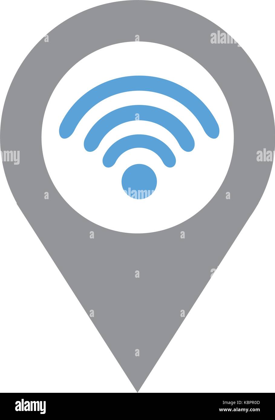 pointer map with wifi internet signal connection Stock Vector Image ...