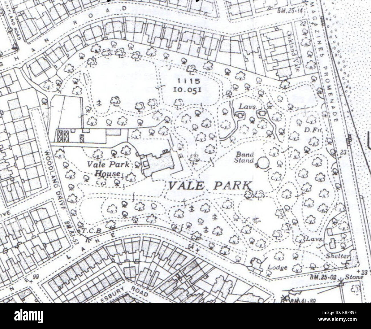 1935 OS Map of Vale Park Stock Photo - Alamy