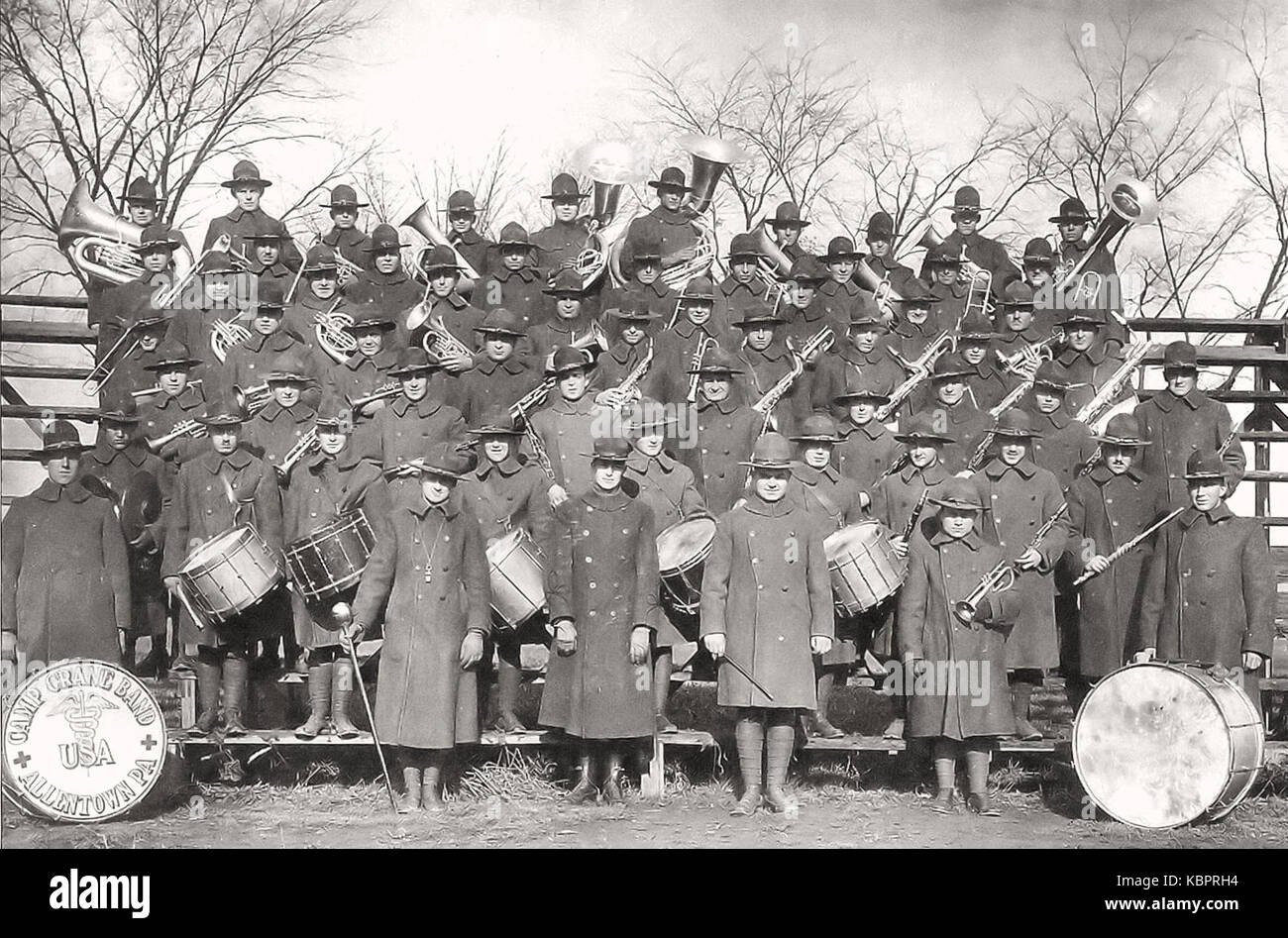1917 Camp Crane Band Allentown PA Stock Photo - Alamy