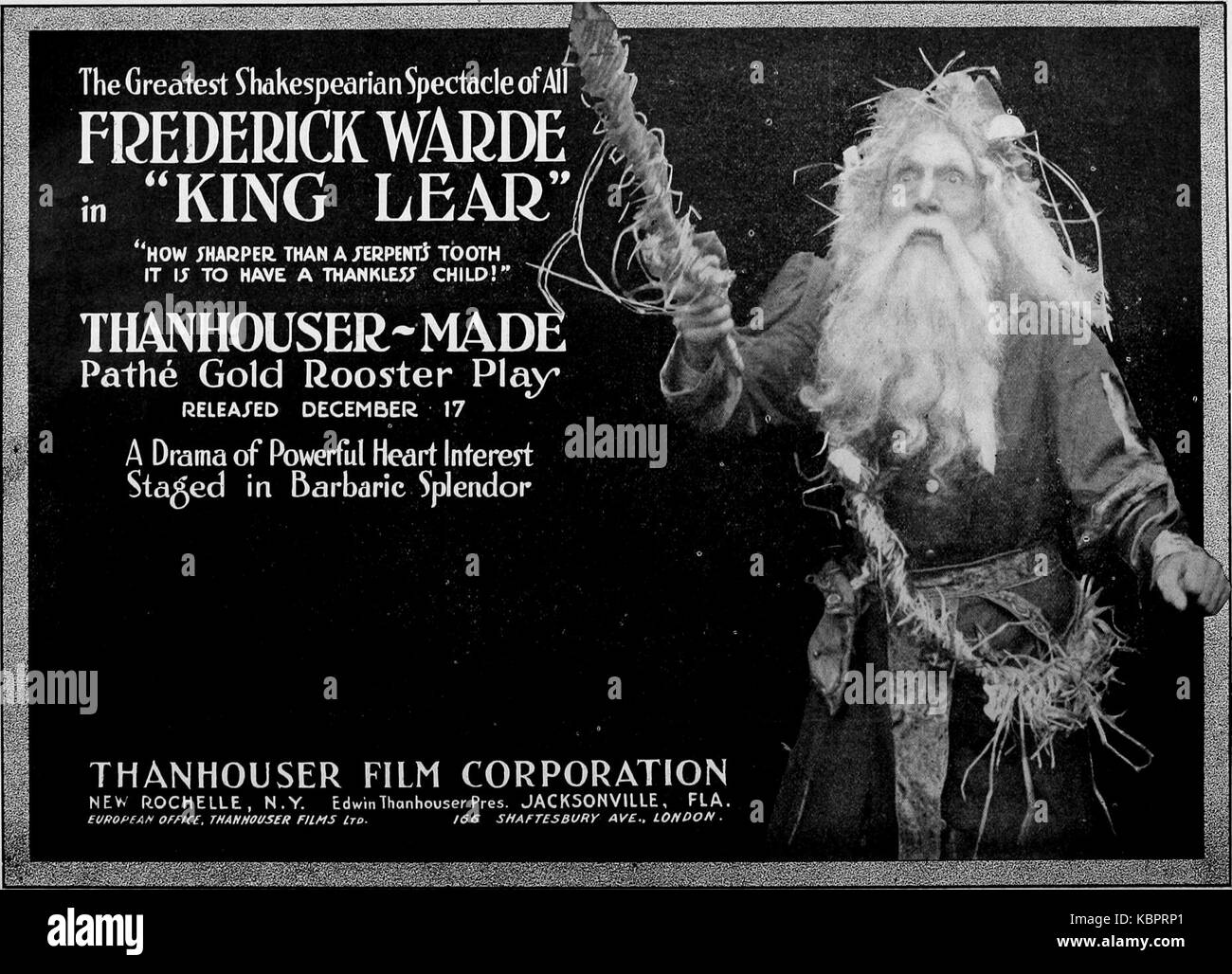 MPW King Lear (1916) Poster Stock Photo - Alamy
