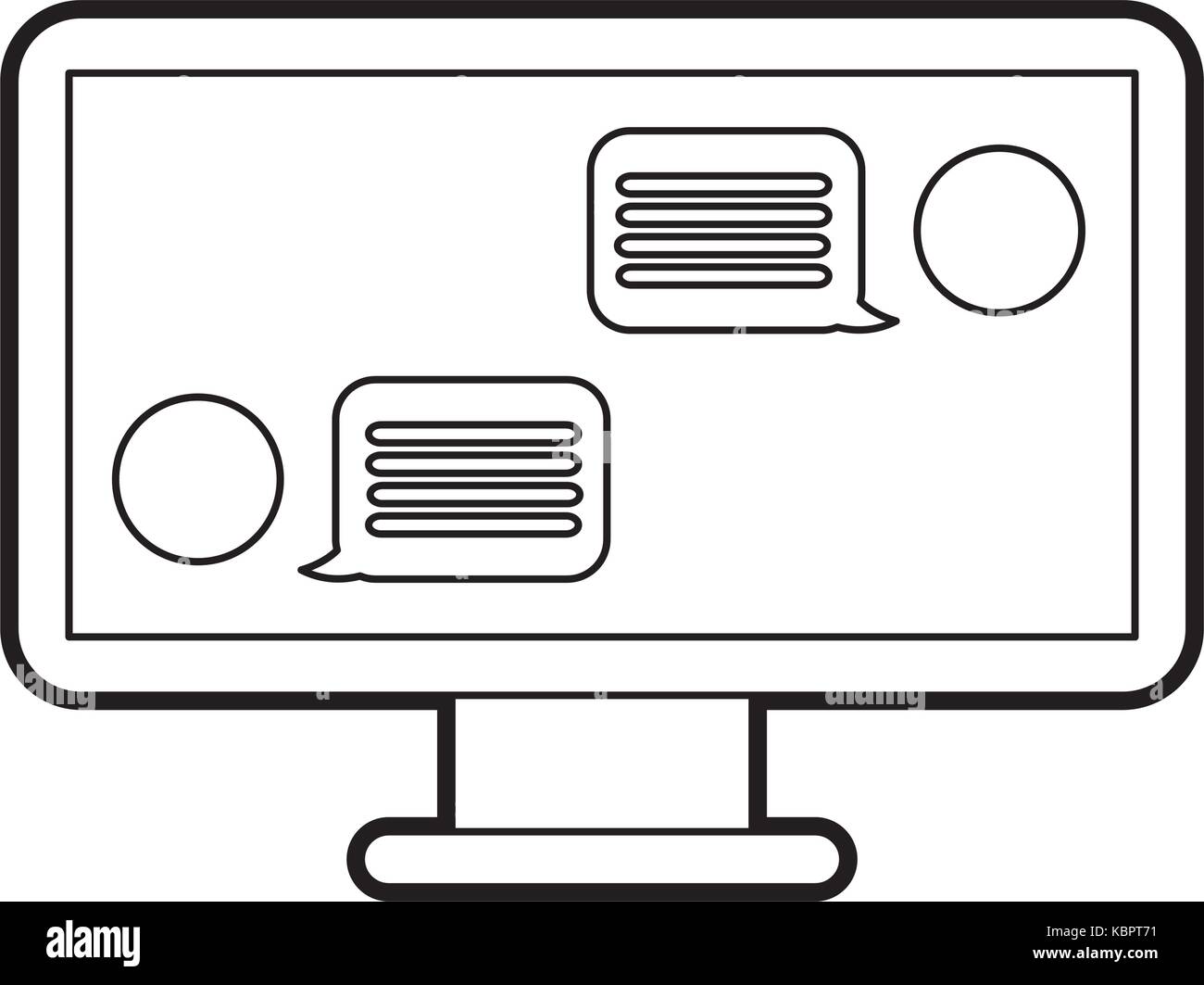 chatting online conversation with texting message Stock Vector Image ...