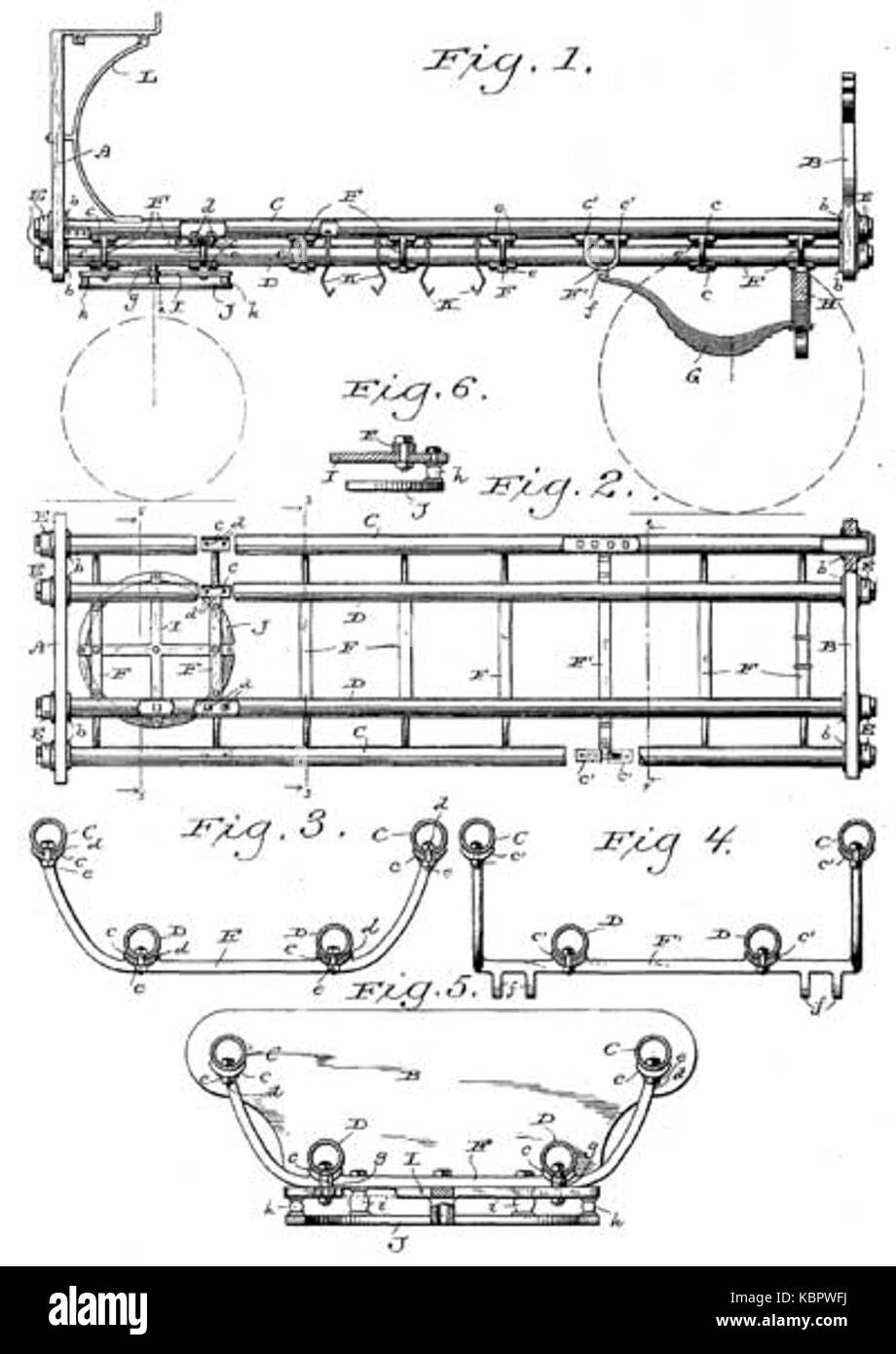 1889 Abresch patent drawing Stock Photo - Alamy