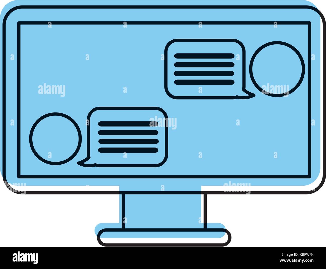 chatting online conversation with texting message Stock Vector Image ...