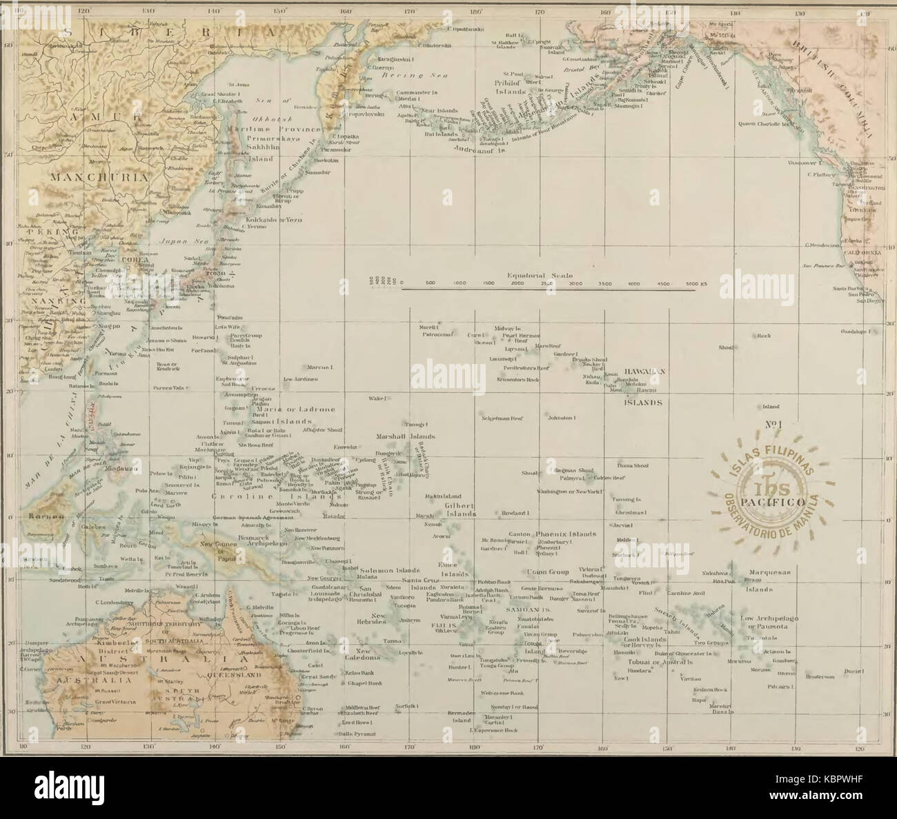 Vintage map of the philippines hi-res stock photography and images - Alamy