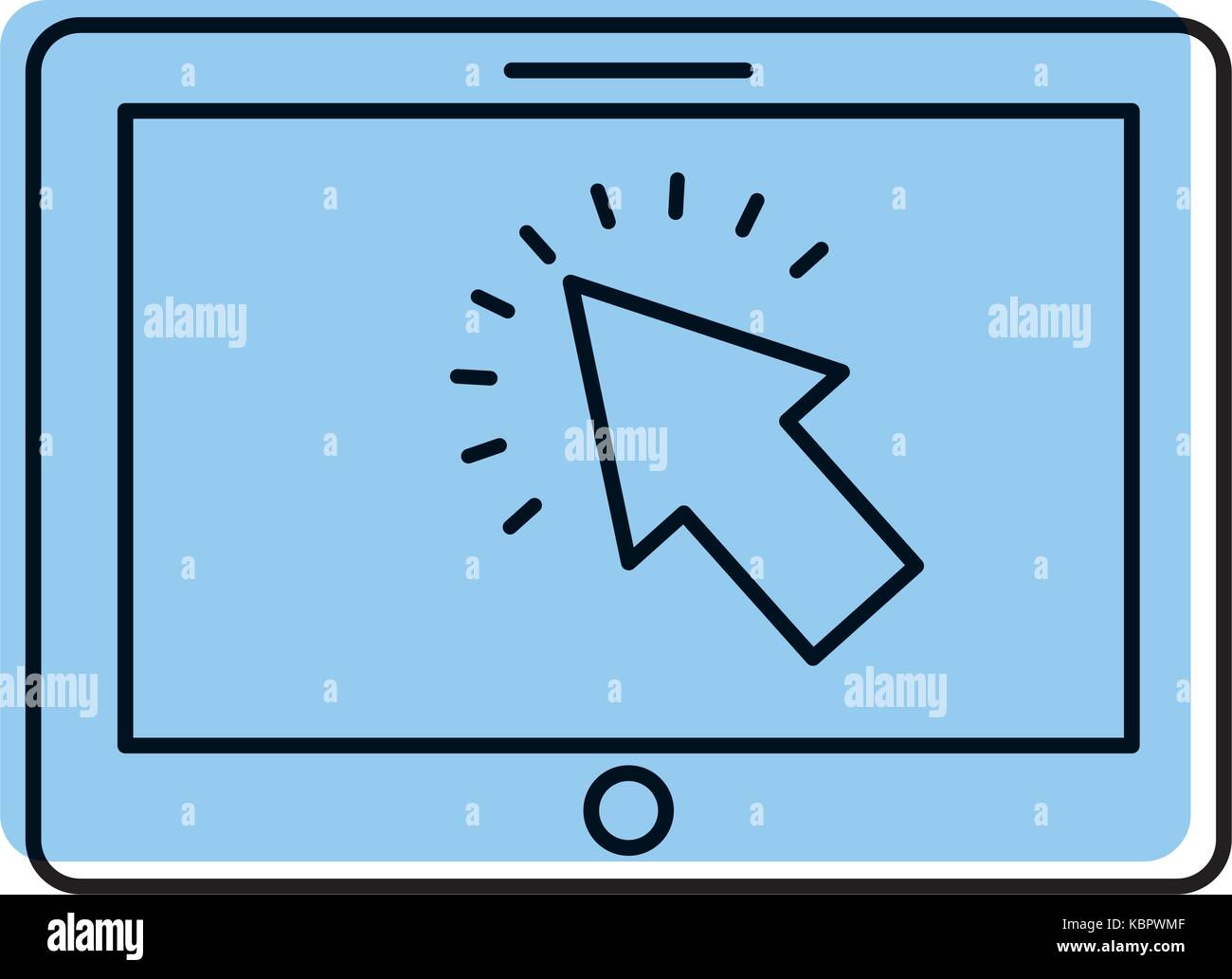 tablet with cursor button digital technology Stock Vector Image & Art ...