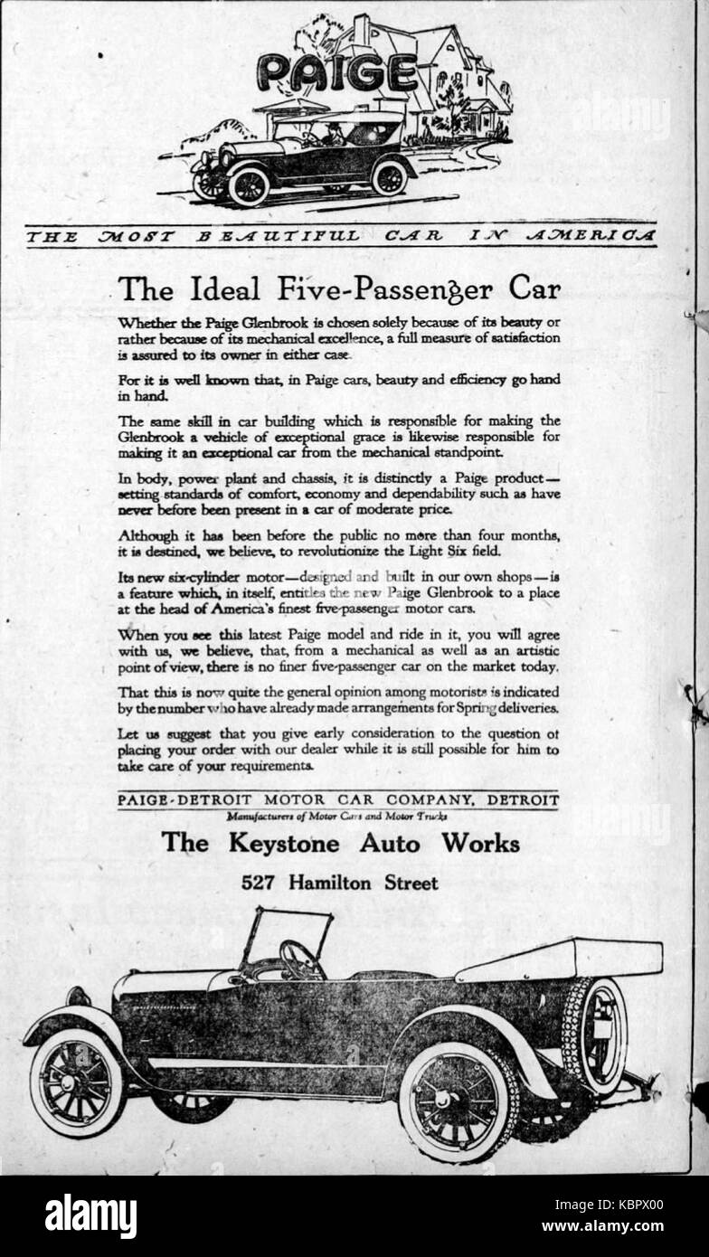 1920 Keystone Auto Works 3 Apr MC Allentown PA Stock Photo - Alamy