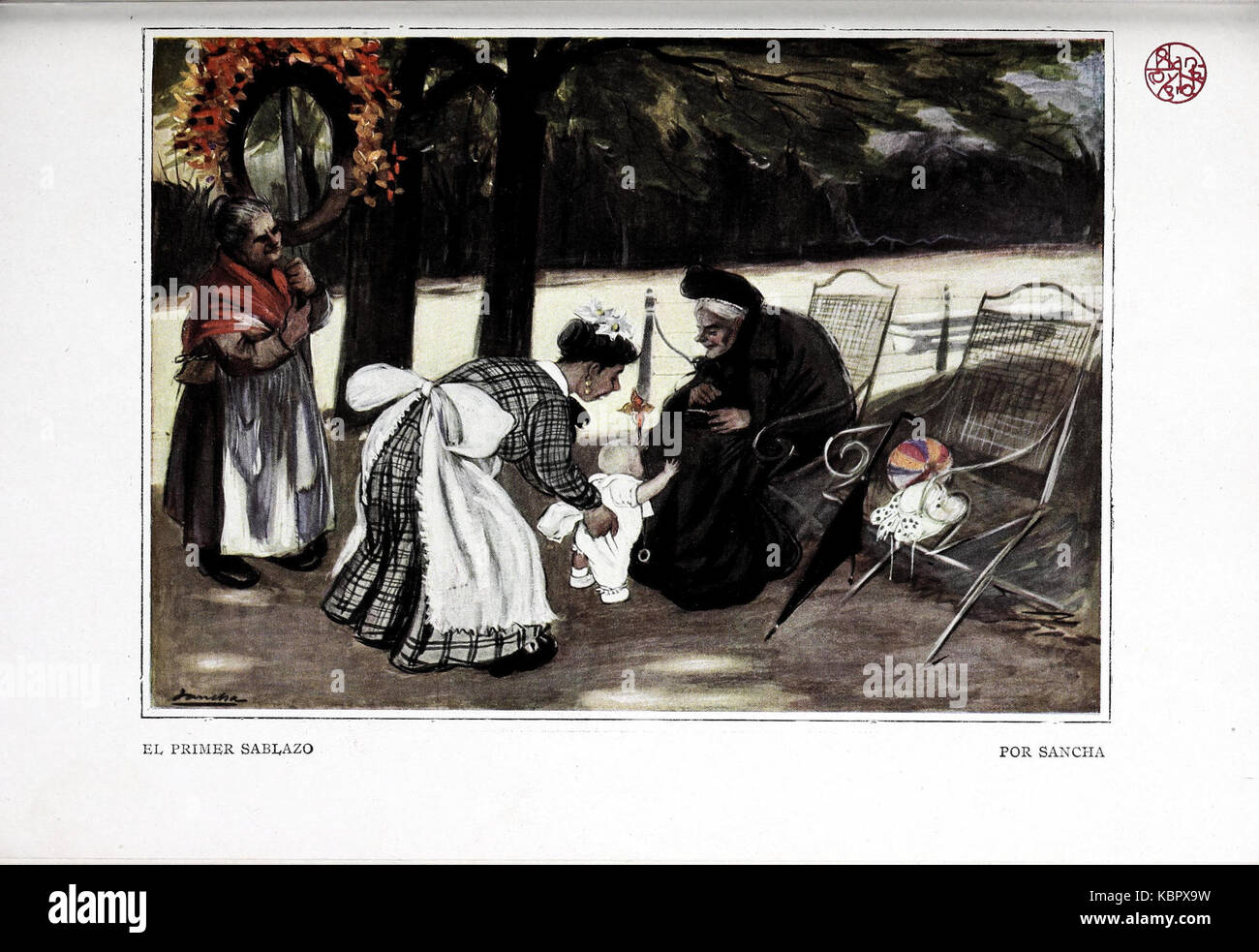 'El primer sablazo, por Sancha' is a Spanish artwork that depicts a ...